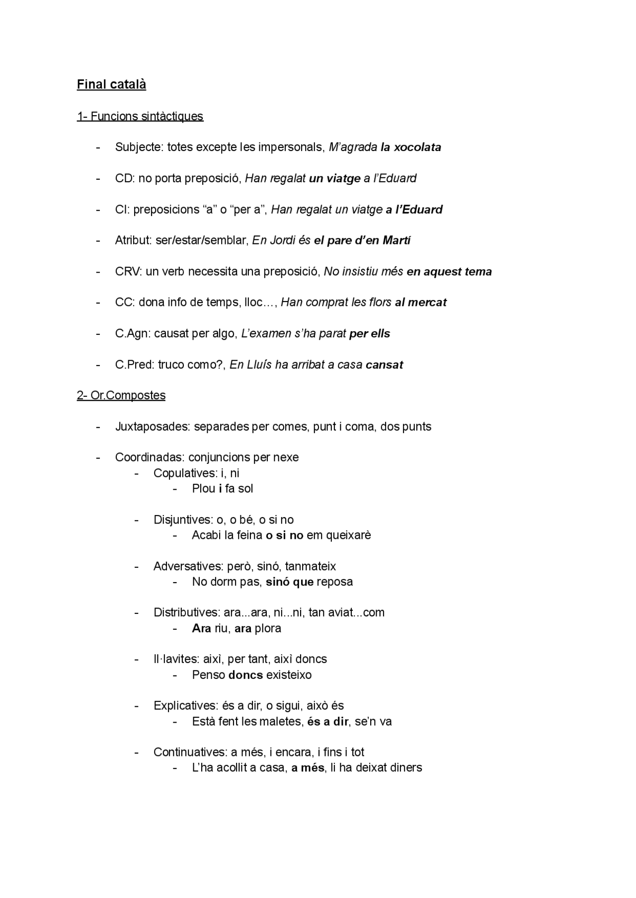 Apuntes Final Catalán Docsity