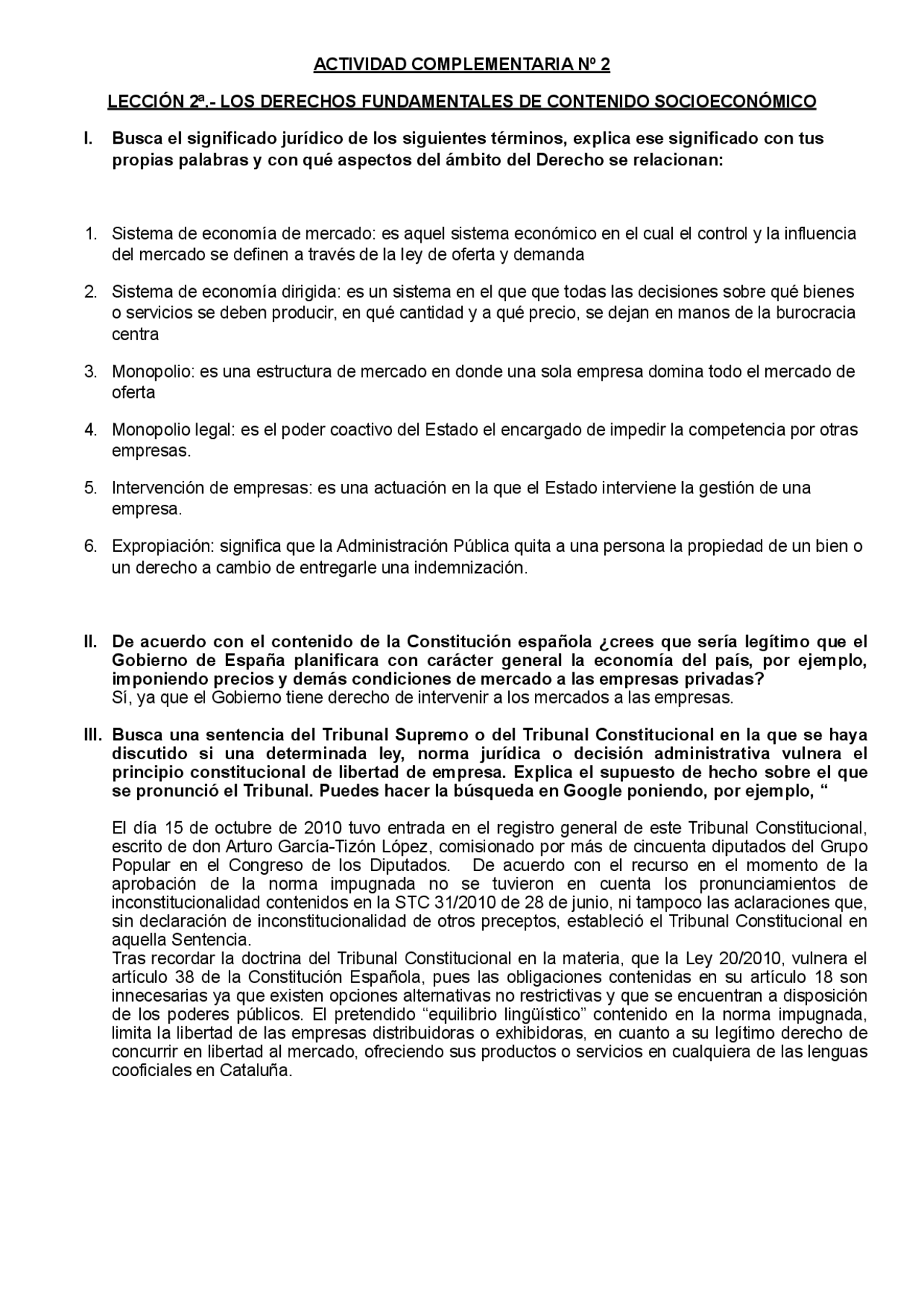 Actividad complementaria 2 - Docsity