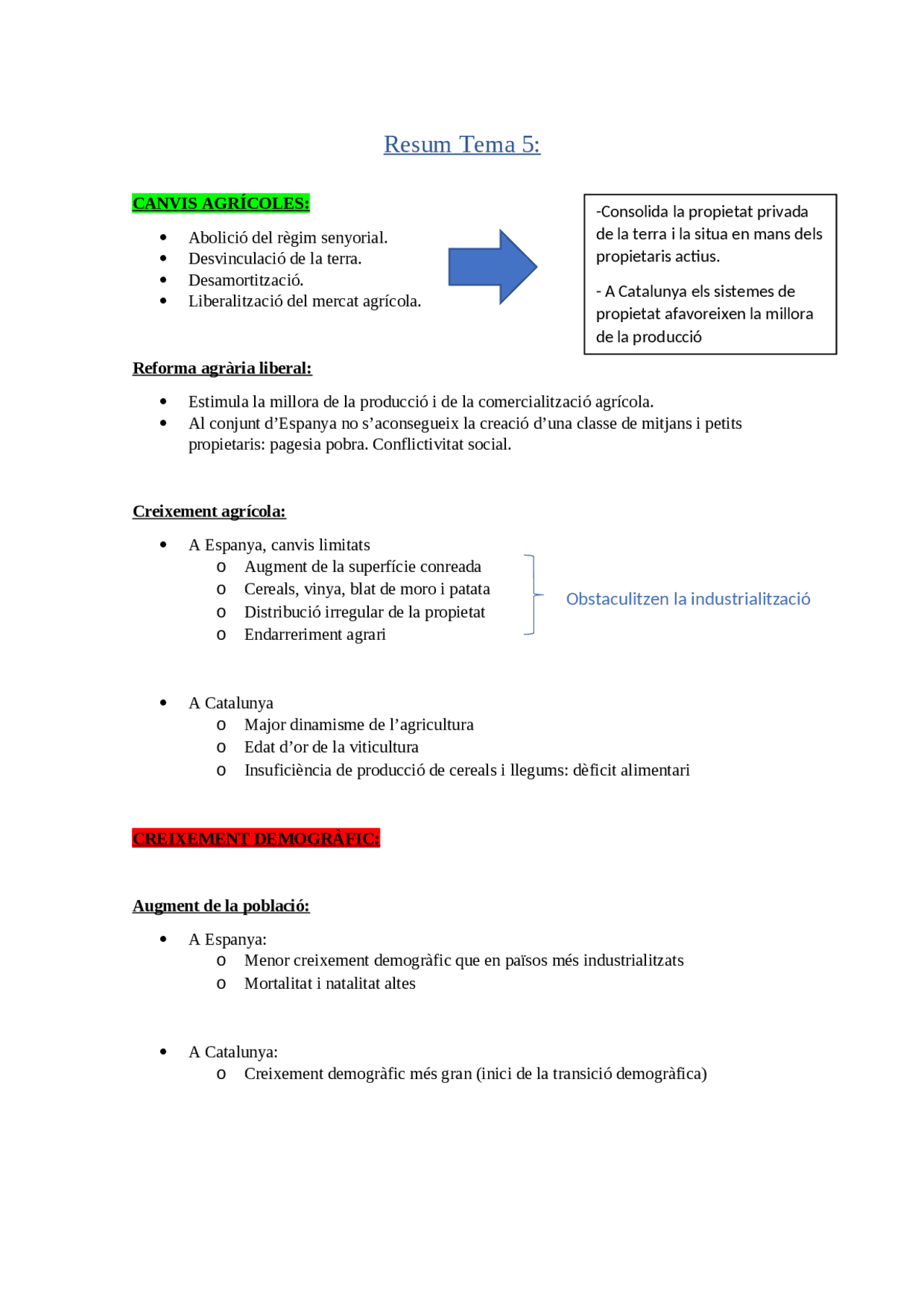 Resum Història Tema 5 2n Bat Docsity