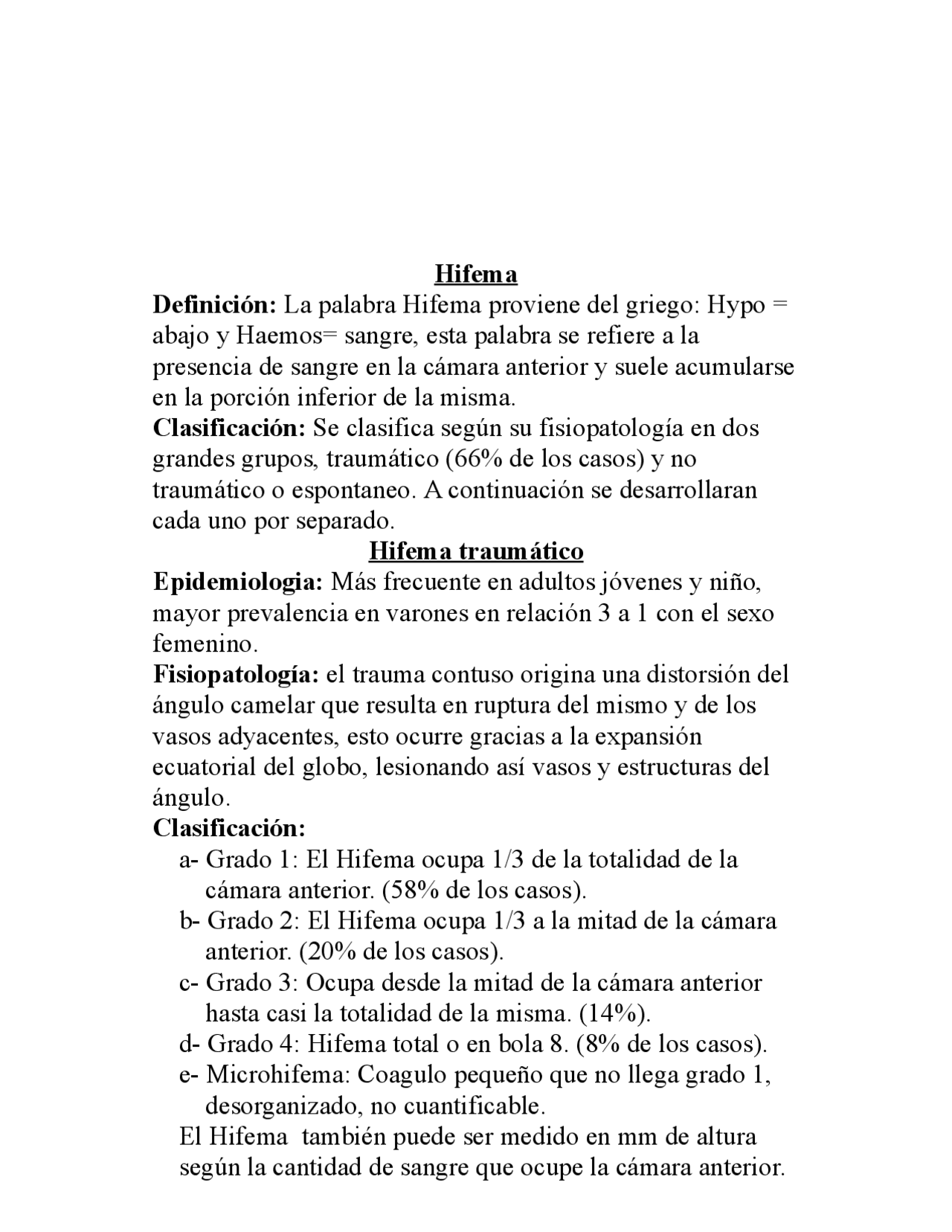 Examen Fisico Para Historia Clinica Resúmenes De Oftalmología Docsity