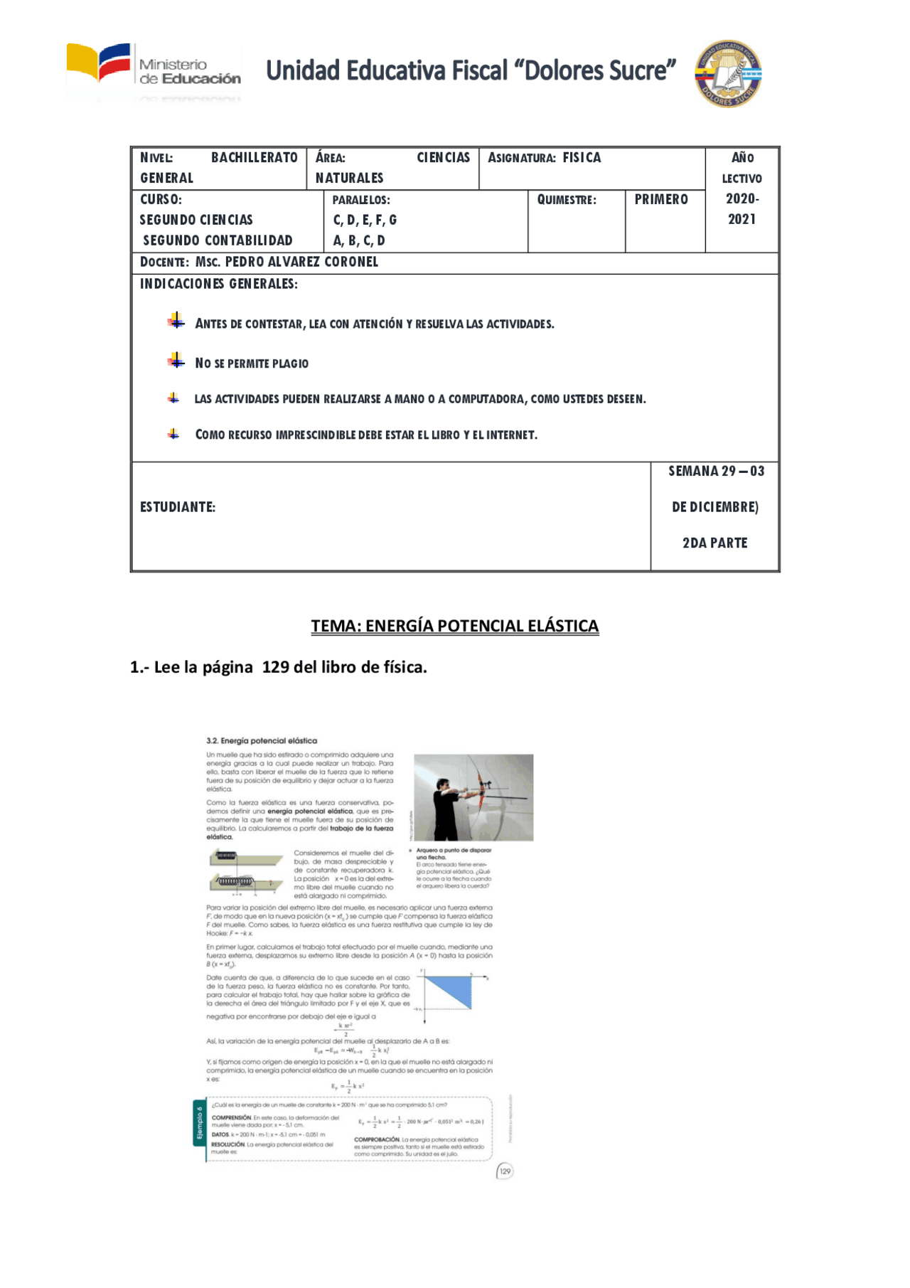 FISICA SEMANAS 20 Y 30 - Docsity