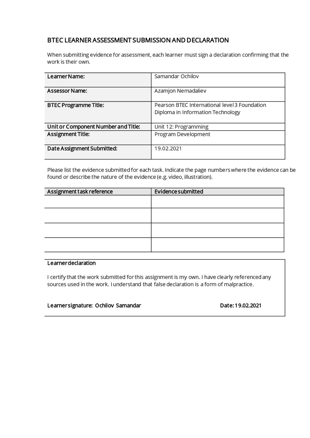 Ready-made Assignment - Docsity