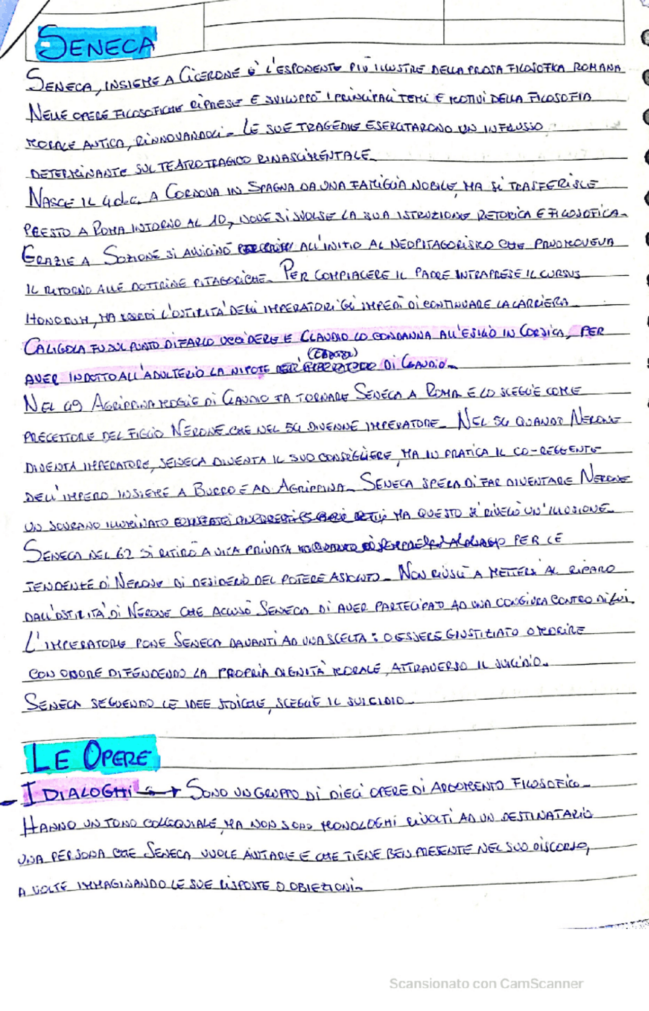 Riassunto Di Seneca Latino Docsity