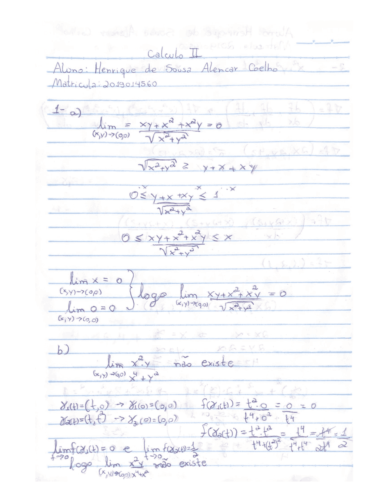 Prova De Calculo Ii Ufca Matematica Computacional Docsity