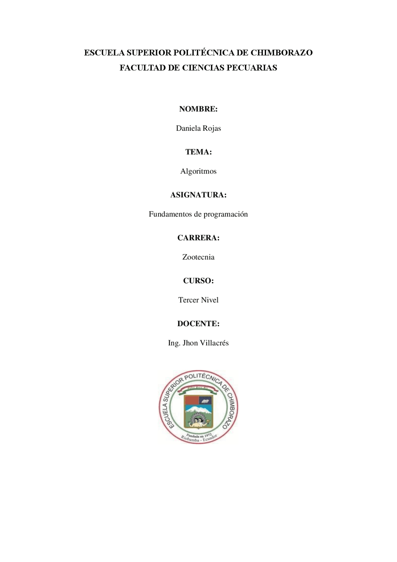 Algoritmo Problemas Programacion Docsity