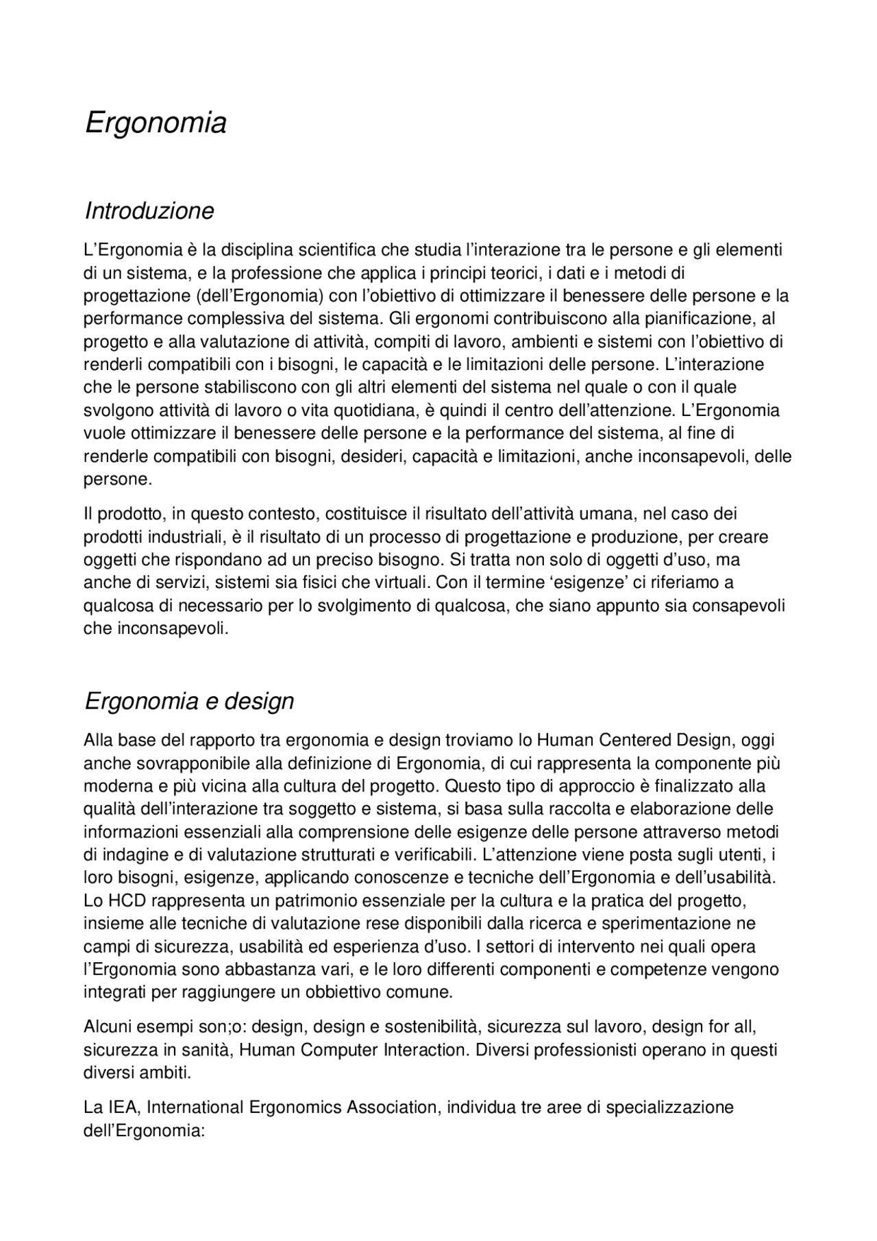 Riassunto Libro Ergonomia E Design Docsity