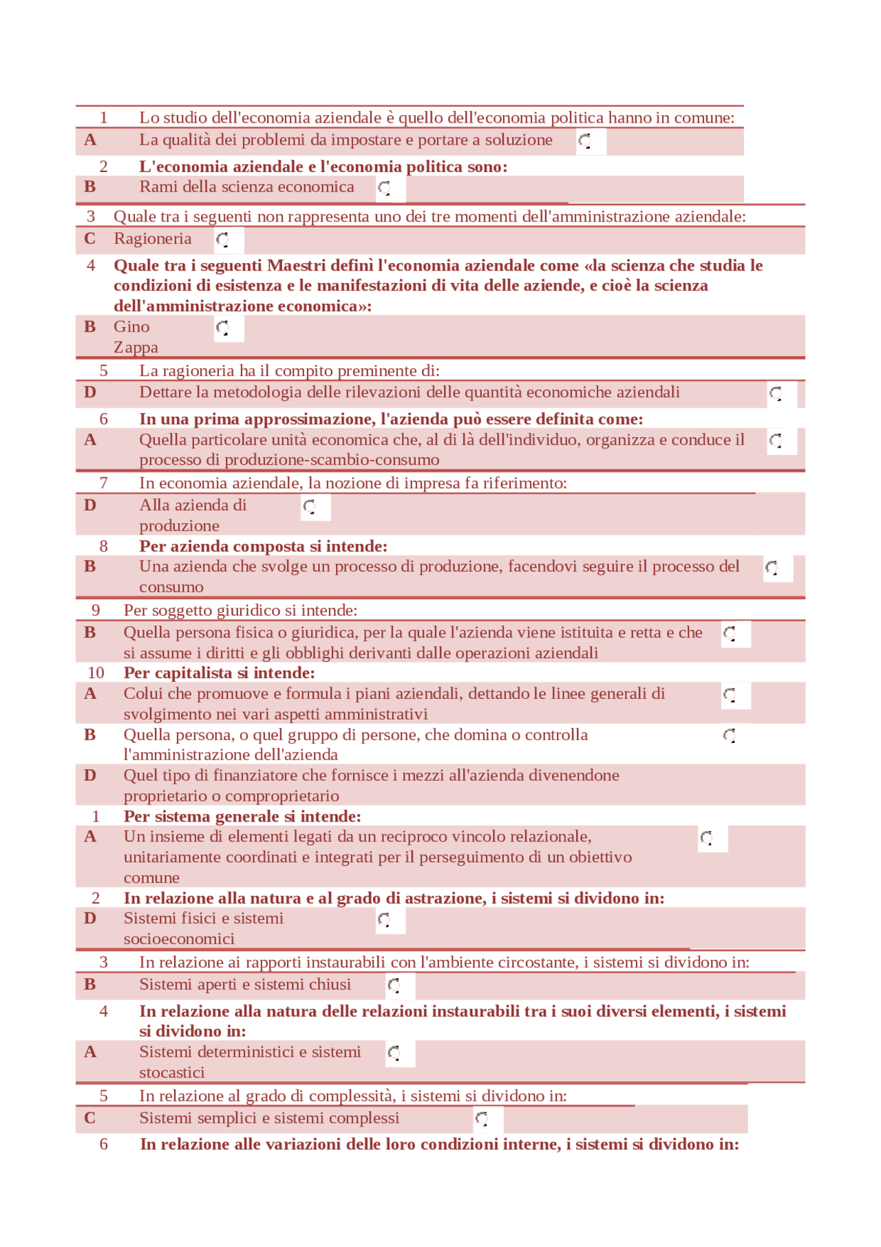 Metodologie E Determinazioni Quantitative Dazienda Docsity