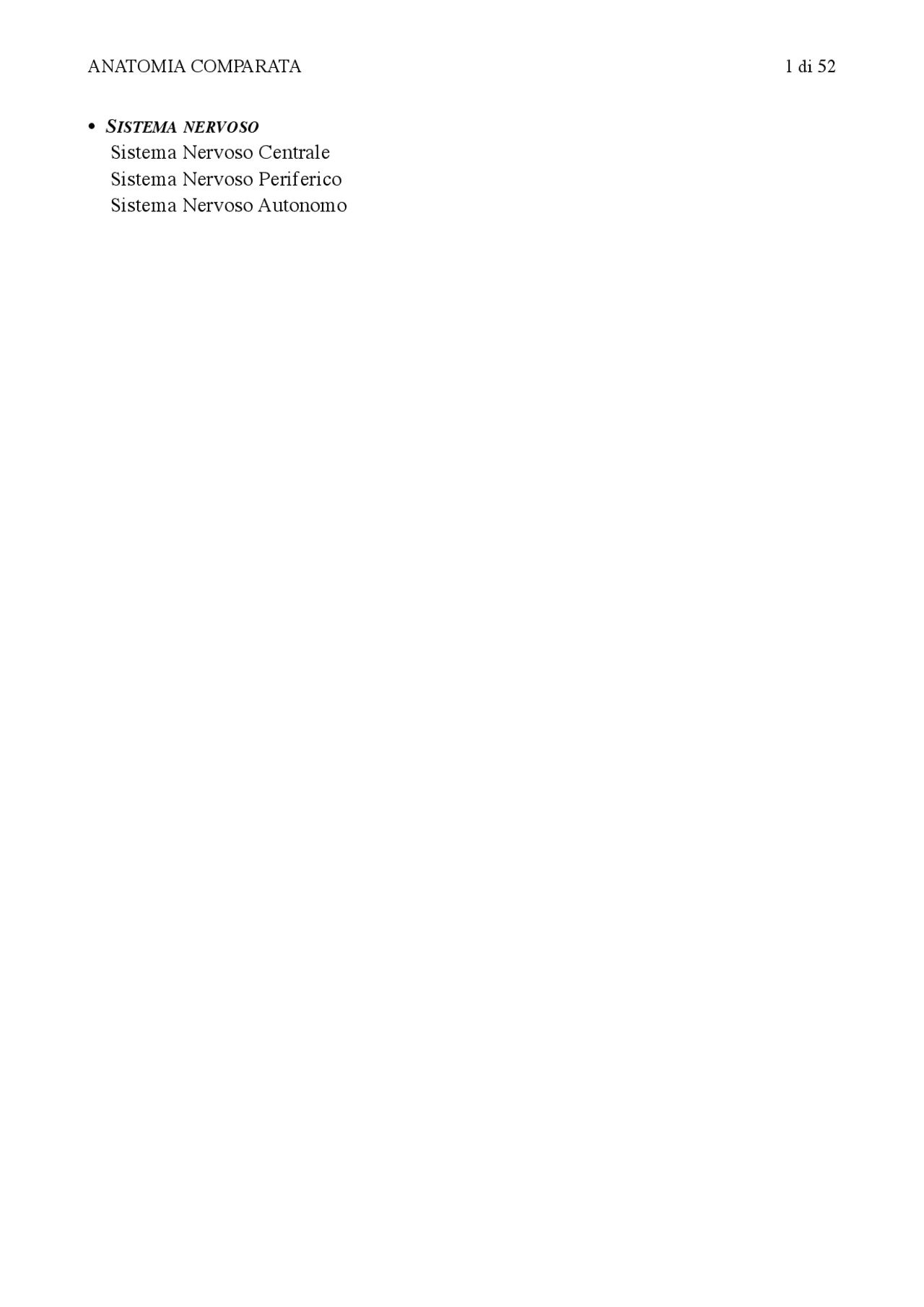 Appunti Di Anatomia Comparata Docsity