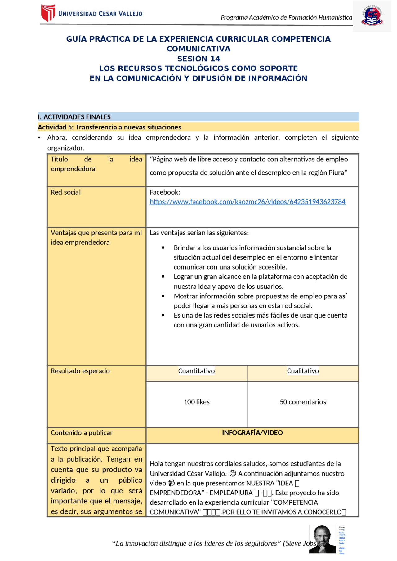 Guía Practica De La Sesión 14 Pensamiento Logico Docsity