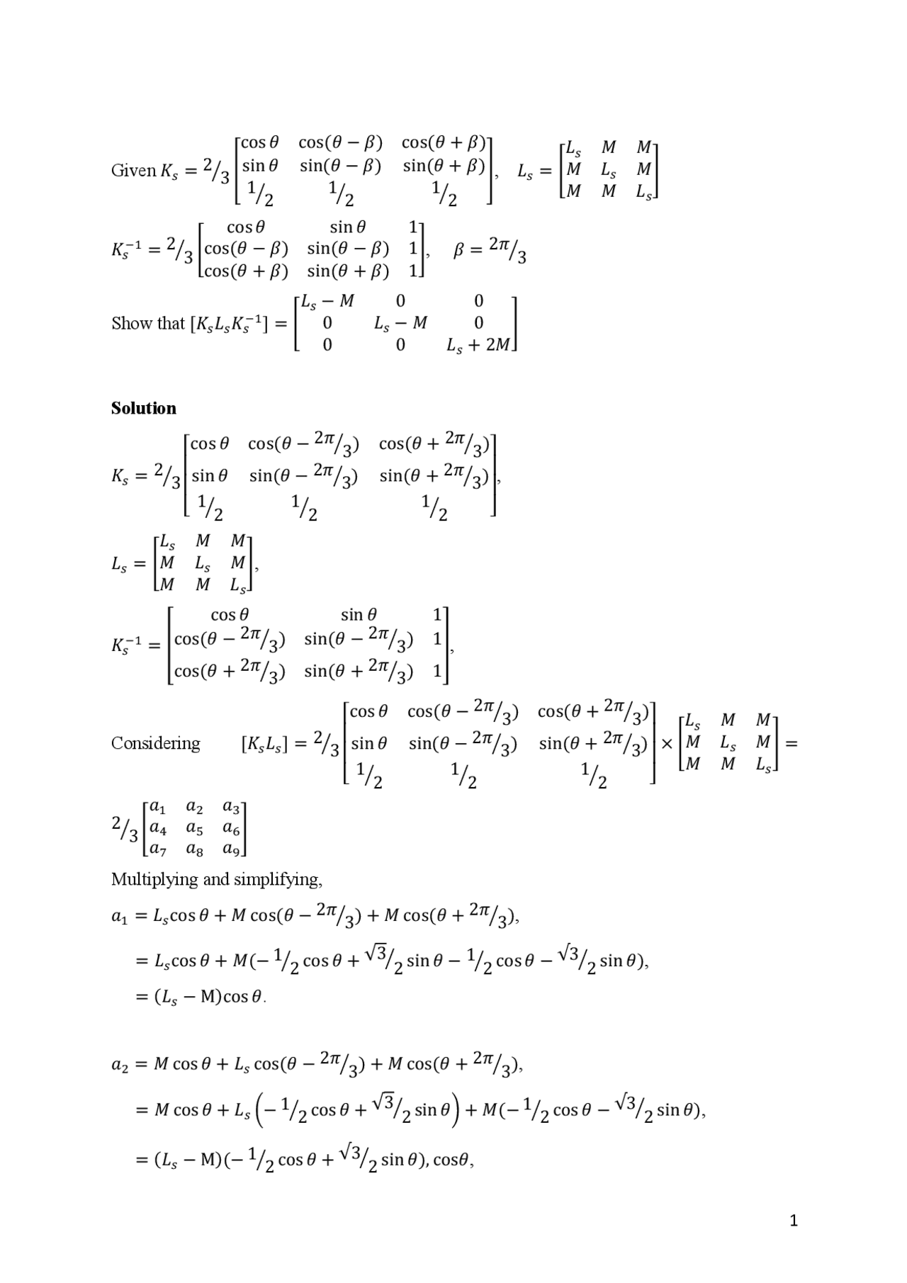 Motor Equation Assignment In Physics Docsity