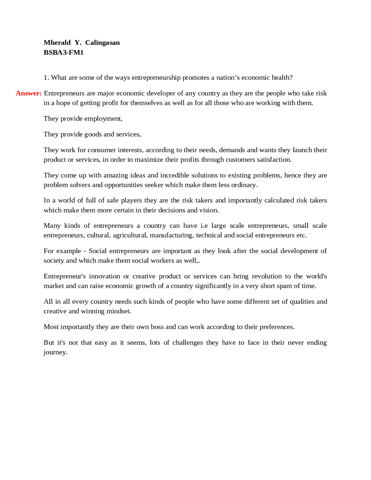 Activity 1 international business trade - Docsity