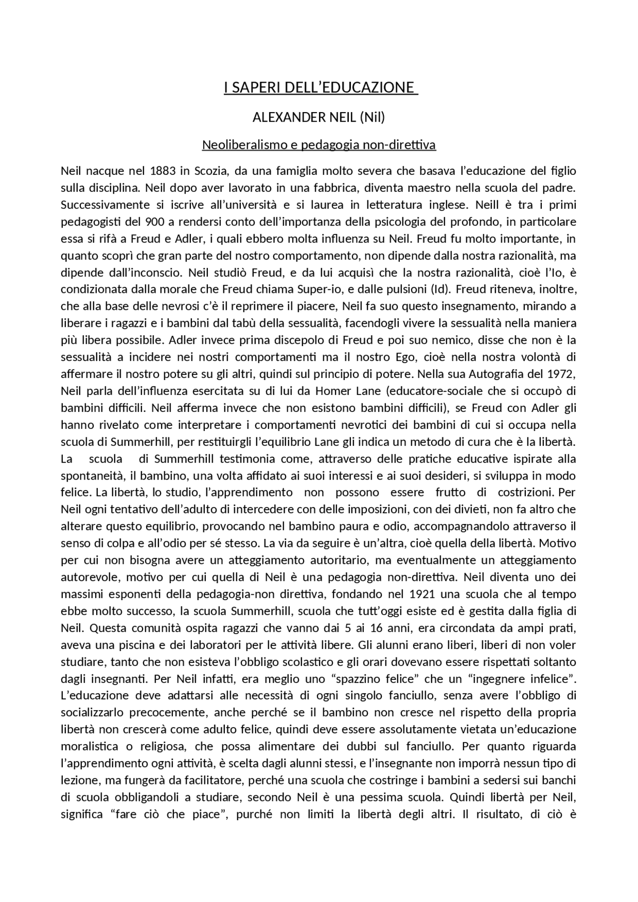 Riassunto Libro I Saperi Delleducazione Docsity