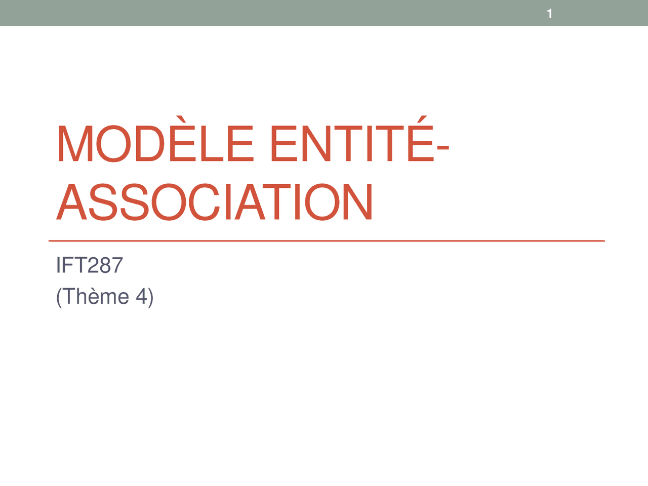 Le modèle Entité-Association avec schémas - Docsity