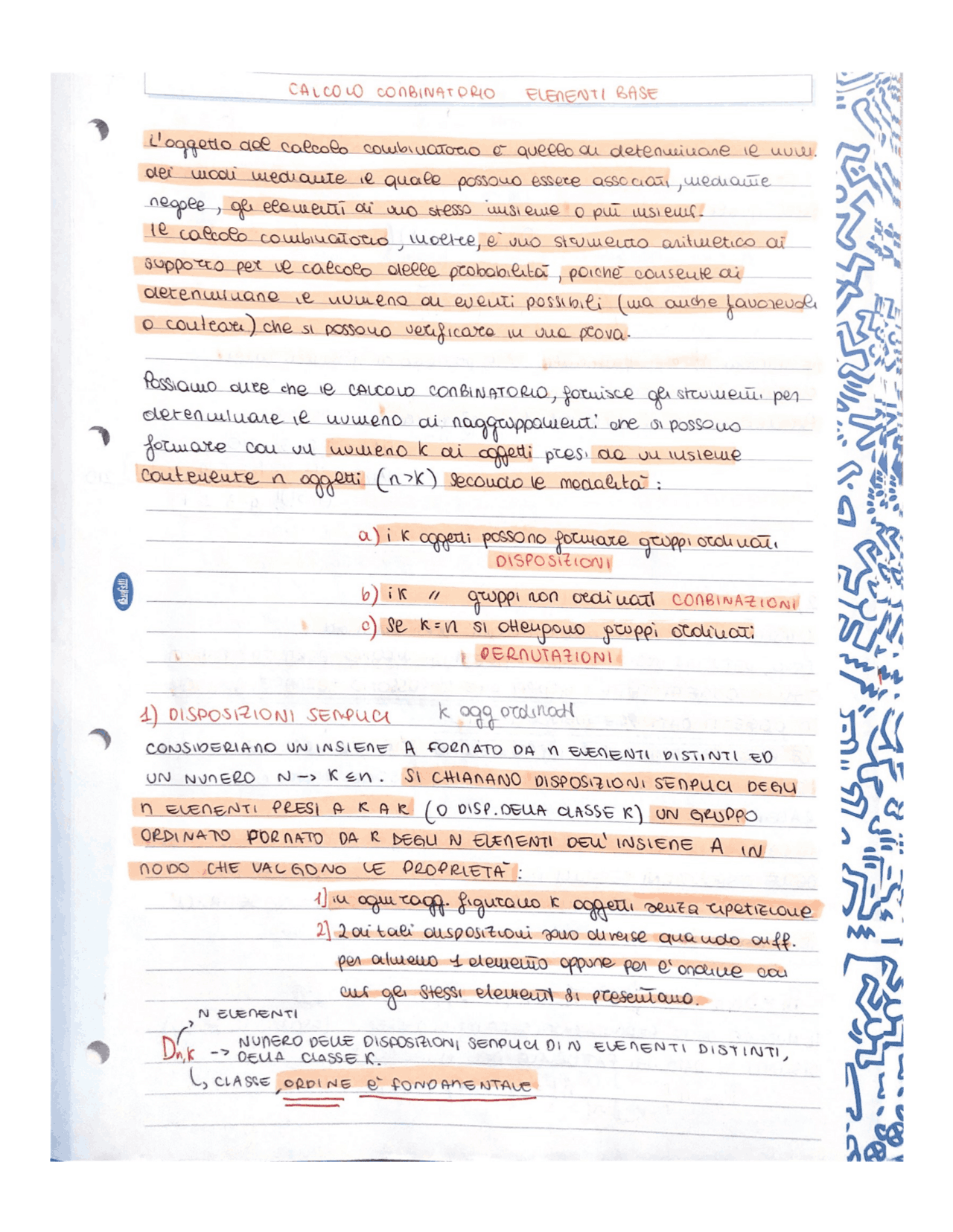Calcolo Combinatorio Appunti Appunti Di Complementi Di Matematica