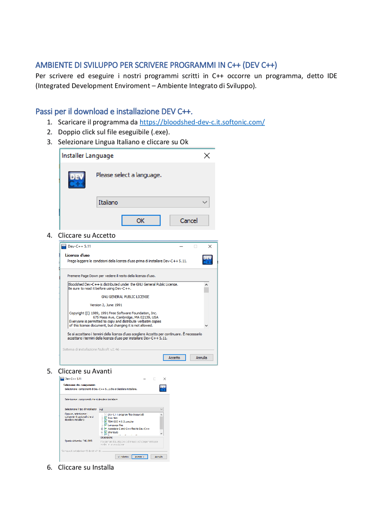 Guida C è Installazione Dev Docsity