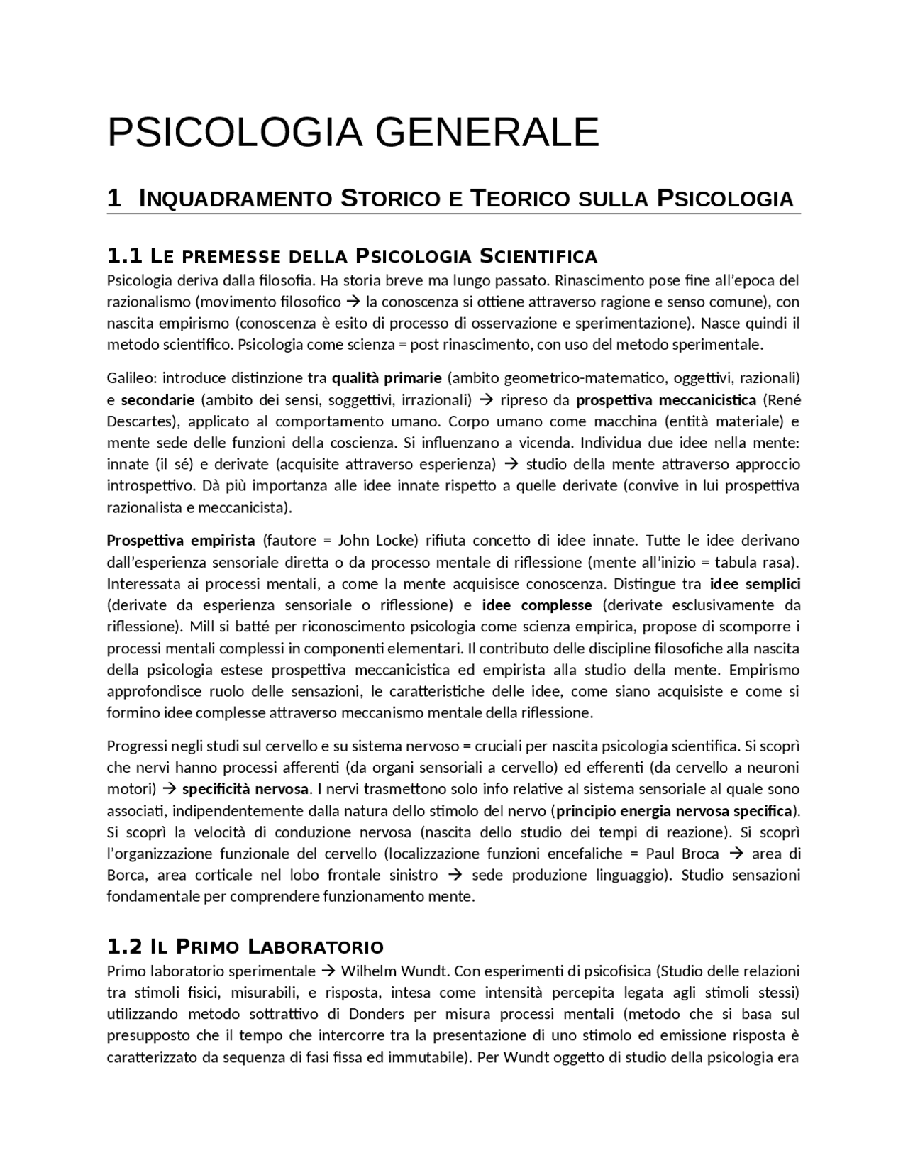 Psicologia Generale Pearson Sintesi Docsity