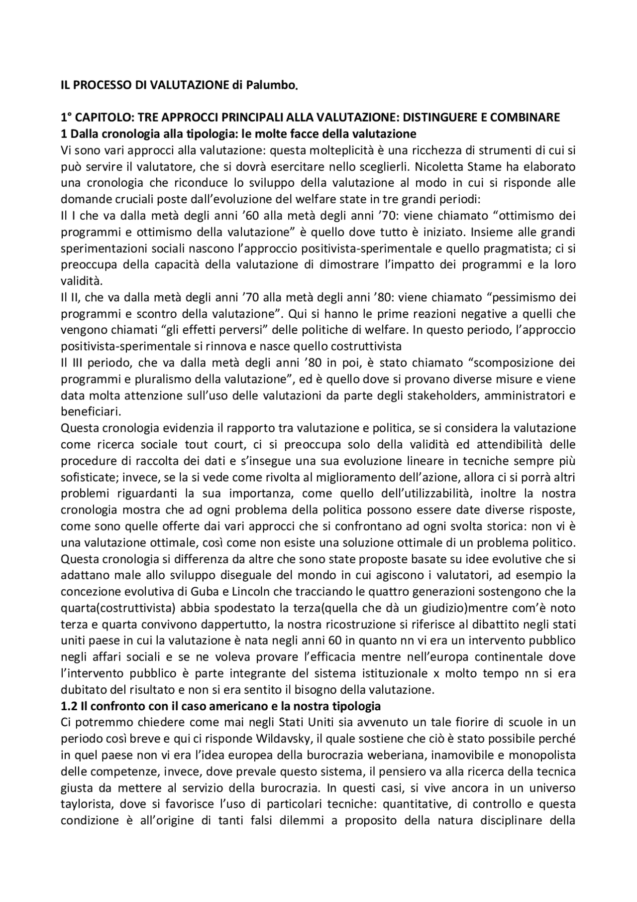 Il Processo Di Valutazione Palumbo Docsity