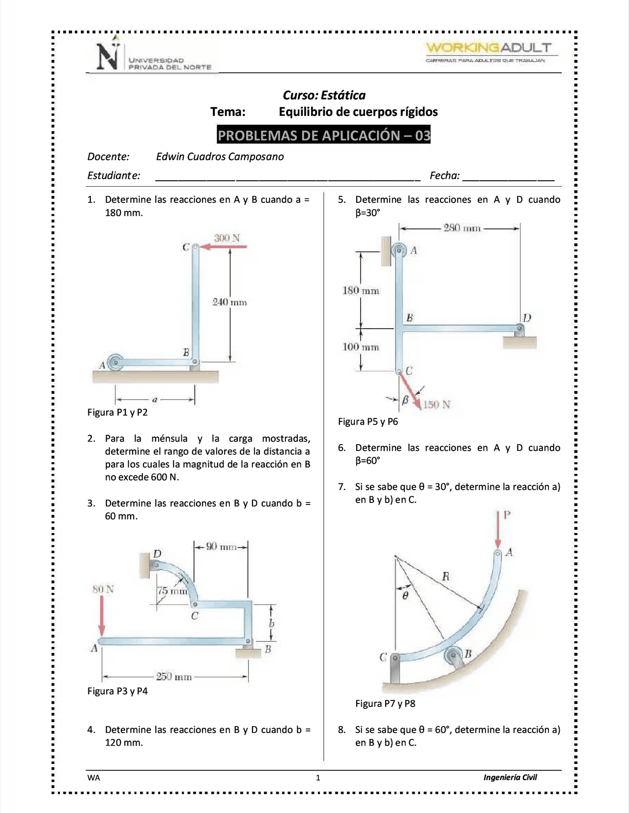 Estatica ejercicios 12.23 - Docsity
