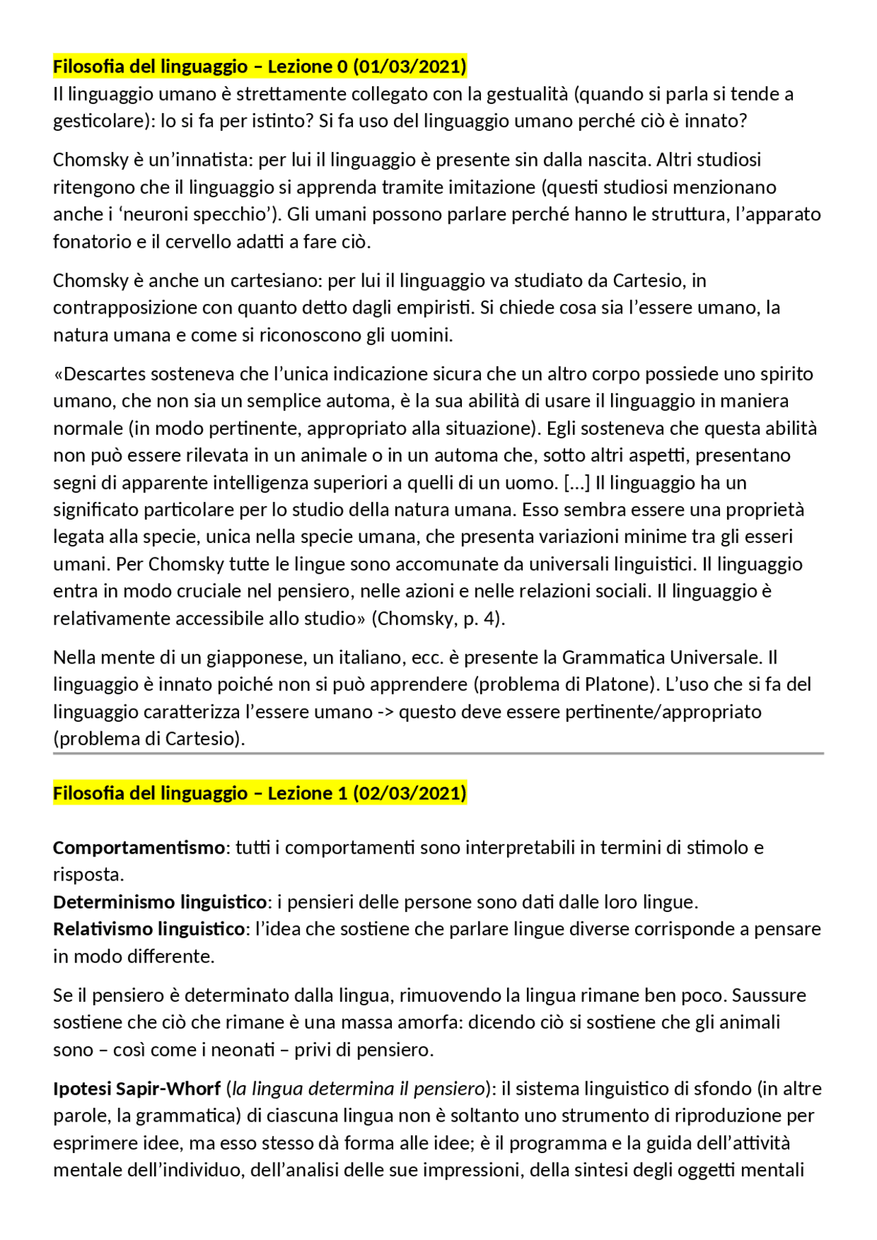 Appunti Filosofia Del Linguaggio E Della Comunicazione I Appunti Di