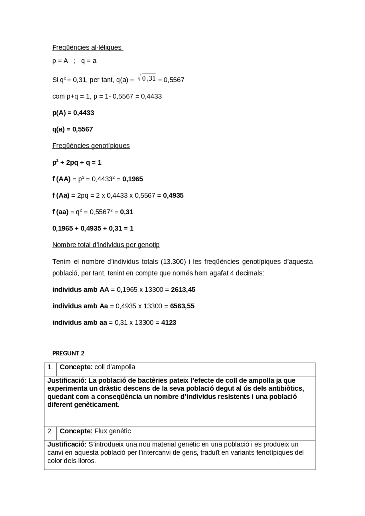 Pac 2 Bases Genetiques De La Conducta Docsity