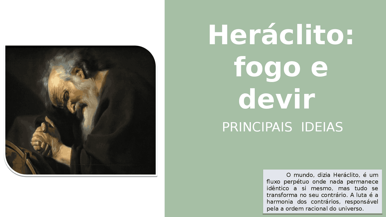 Heráclito Fogo E Devir Docsity