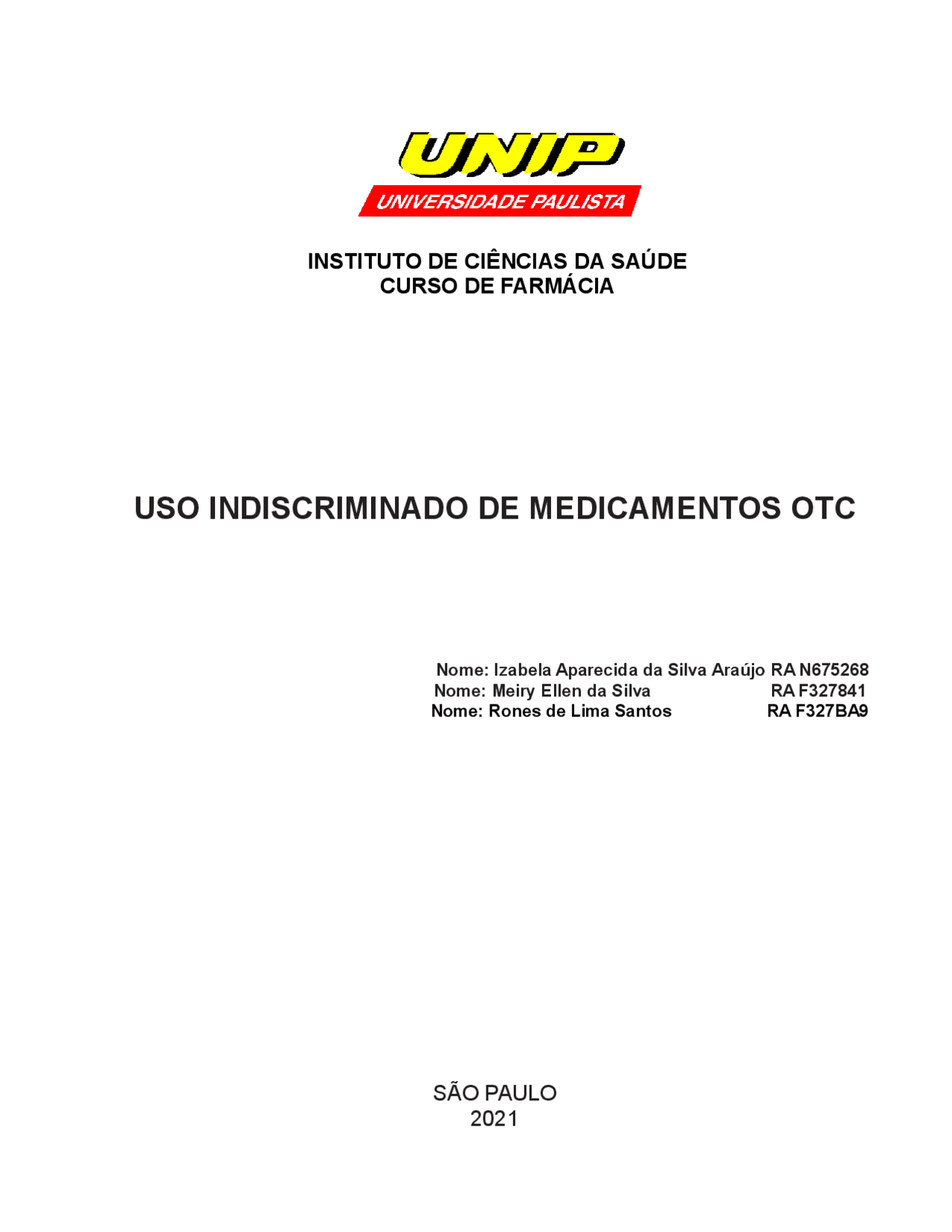Medicamentos Otc Ou Mips Docsity