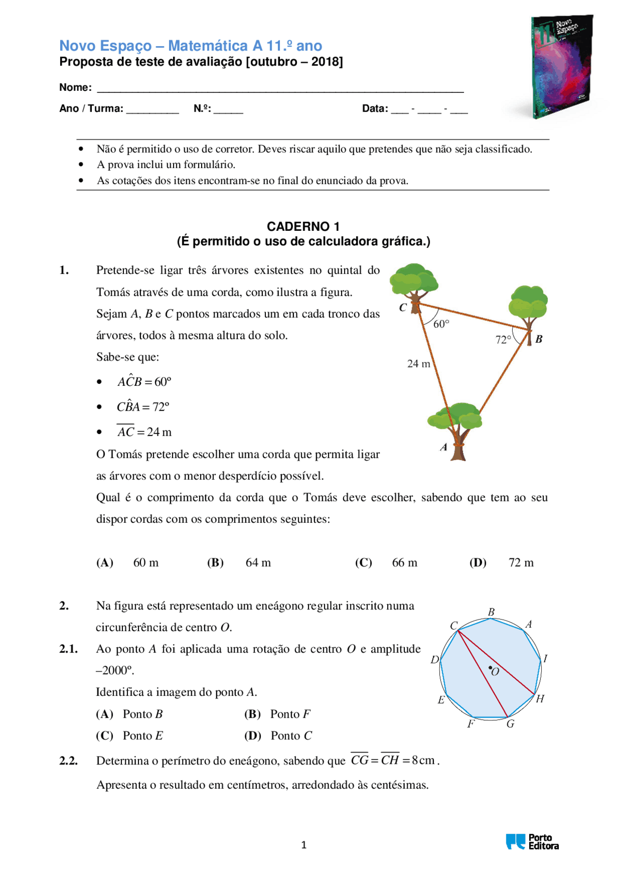 Teste/Prova de Matematica - Docsity