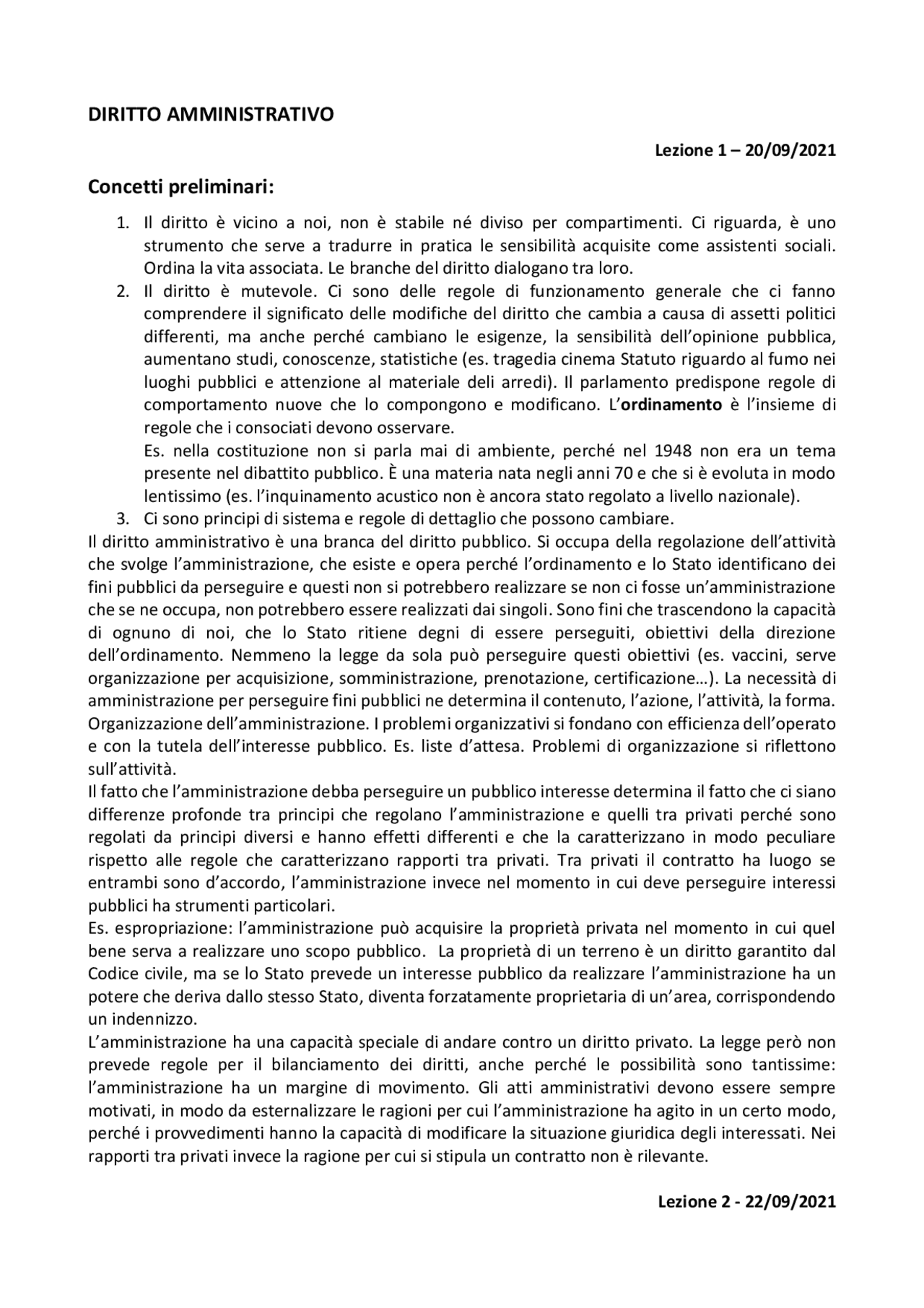 Appunti Di Diritto Amministrativo Videttaricciardo Docsity