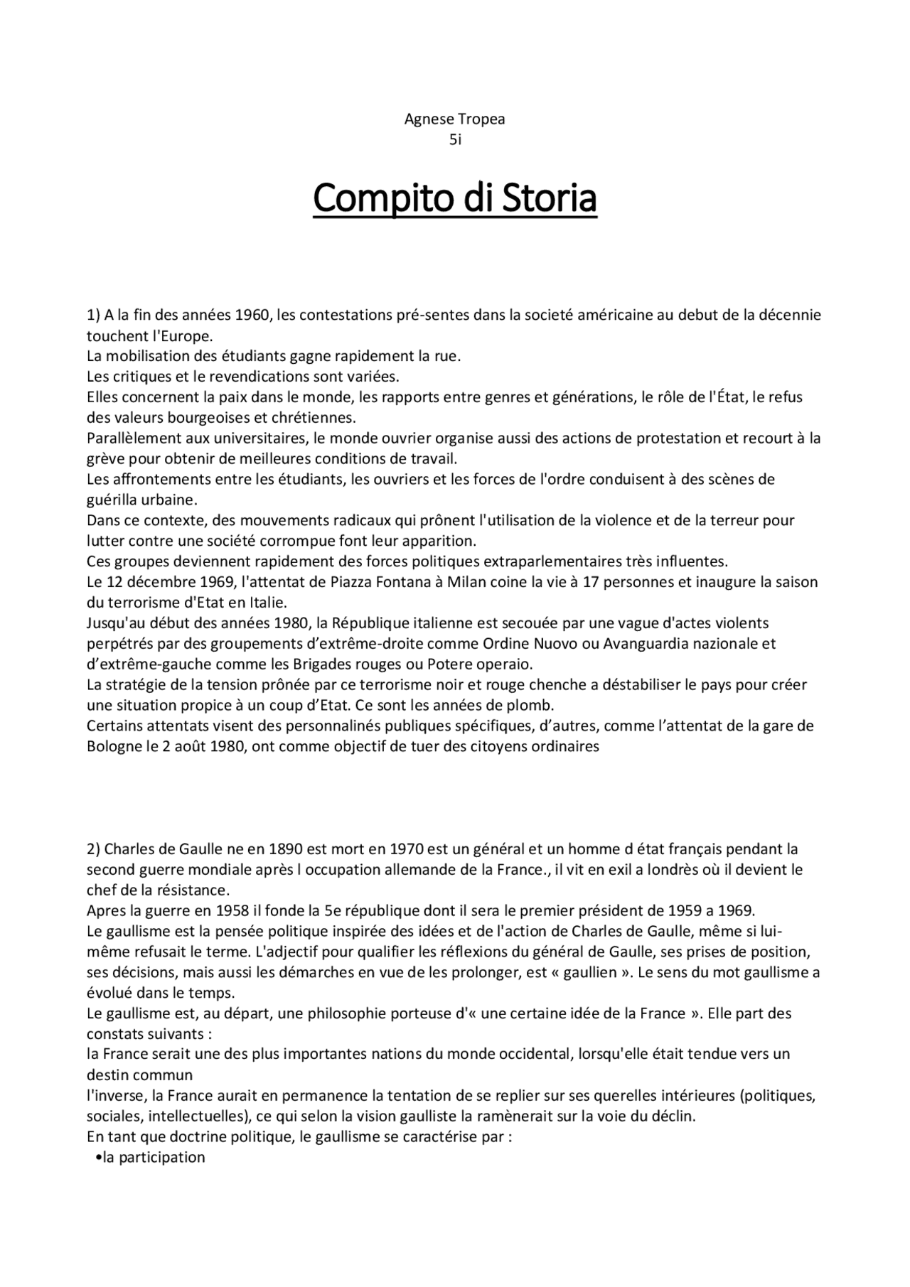 Storia Francese 2021 Docsity