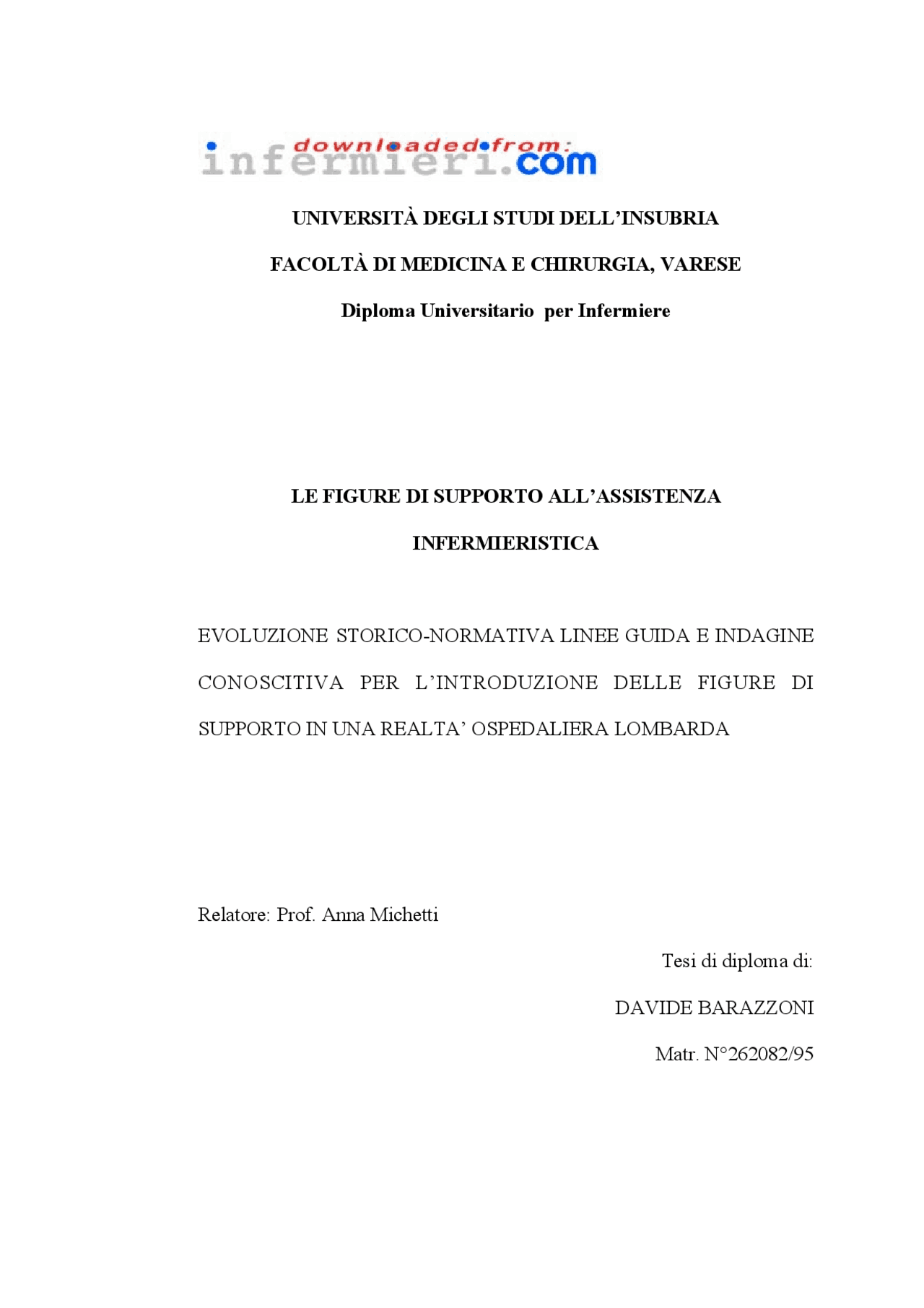 L Operatore Socio Sanitario Docsity