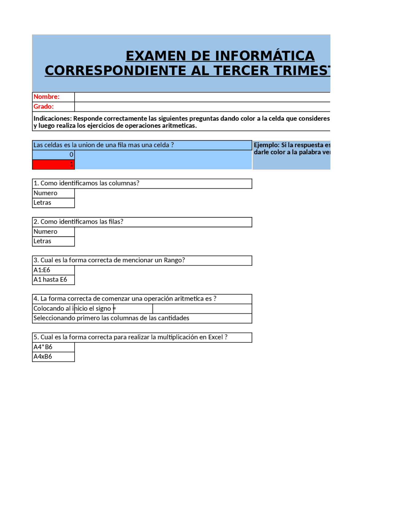 Ejercicios De Excel Y Resolución De Ejercicios Docsity