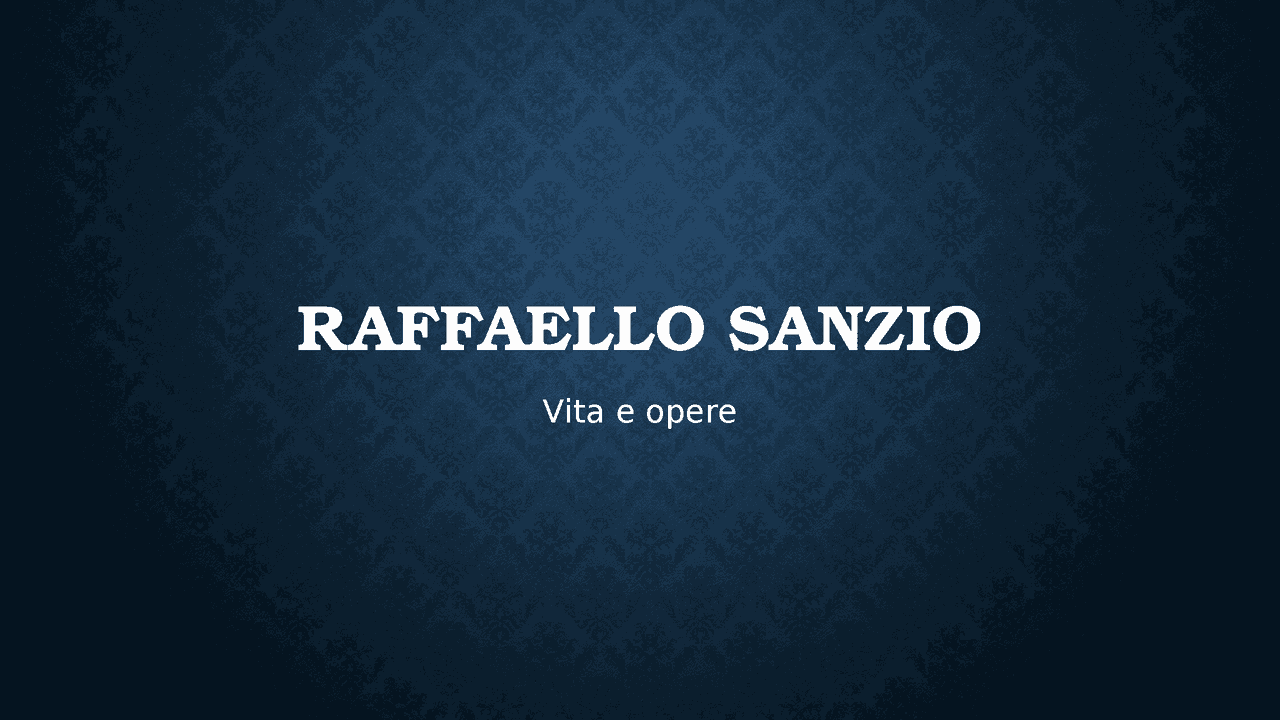 Raffaello Sanzio Vita E Opere Docsity