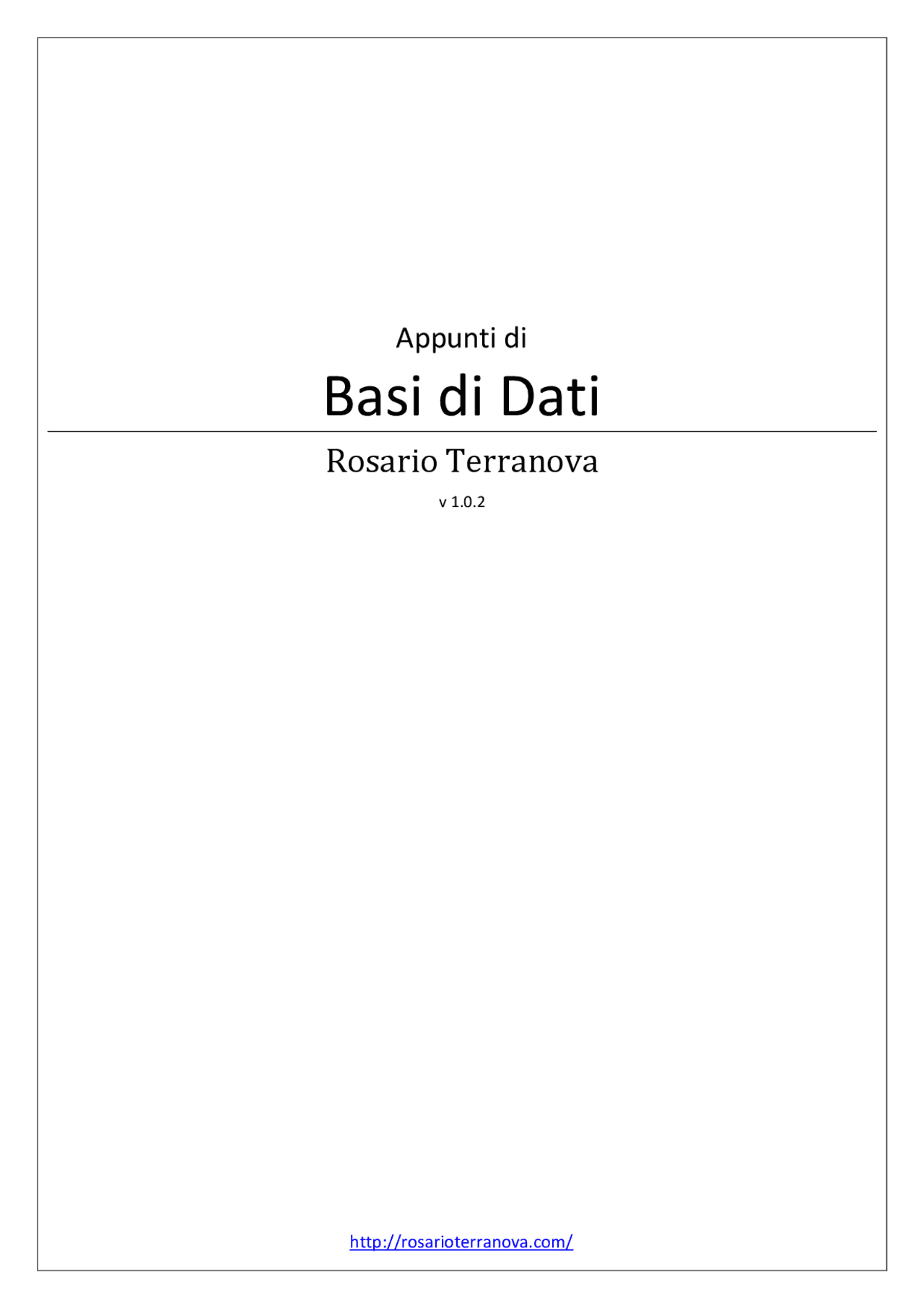 Appunti Di Dati Di Basi Docsity
