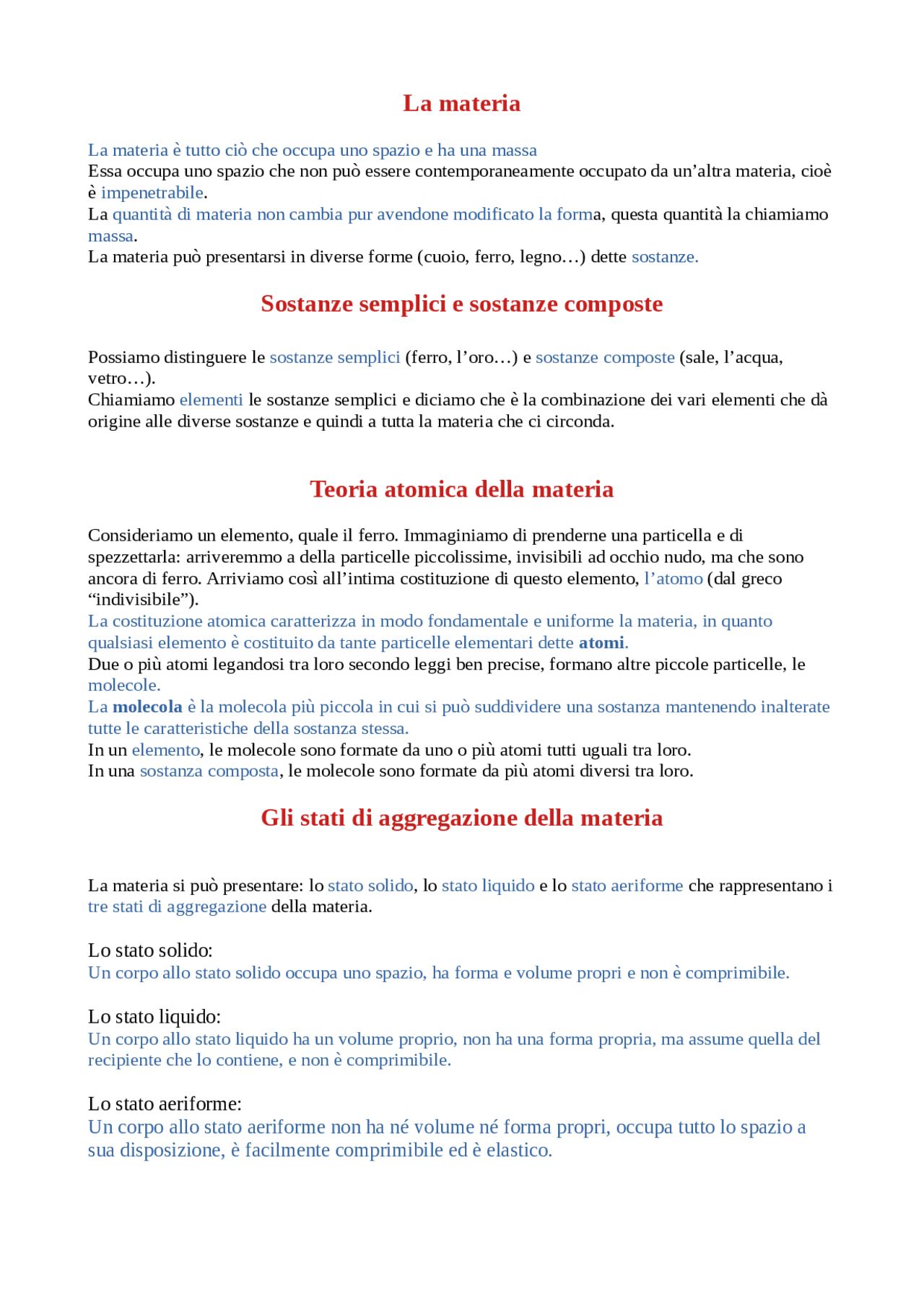Riassunto Di Fisica Lezione Materia Docsity