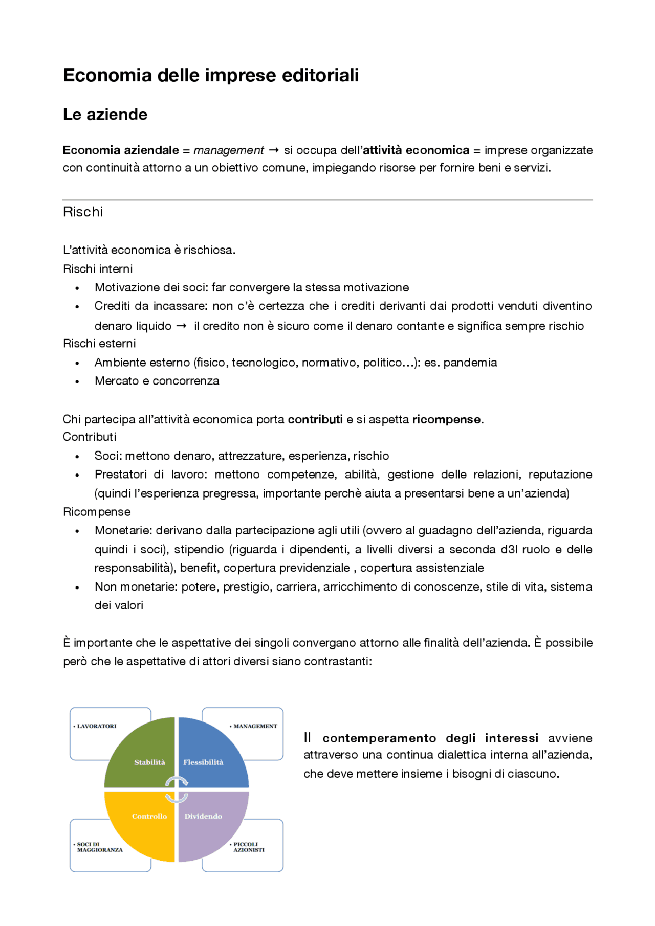 Economia Delle Imprese Editoriali Appunti Appunti Di Economia Docsity