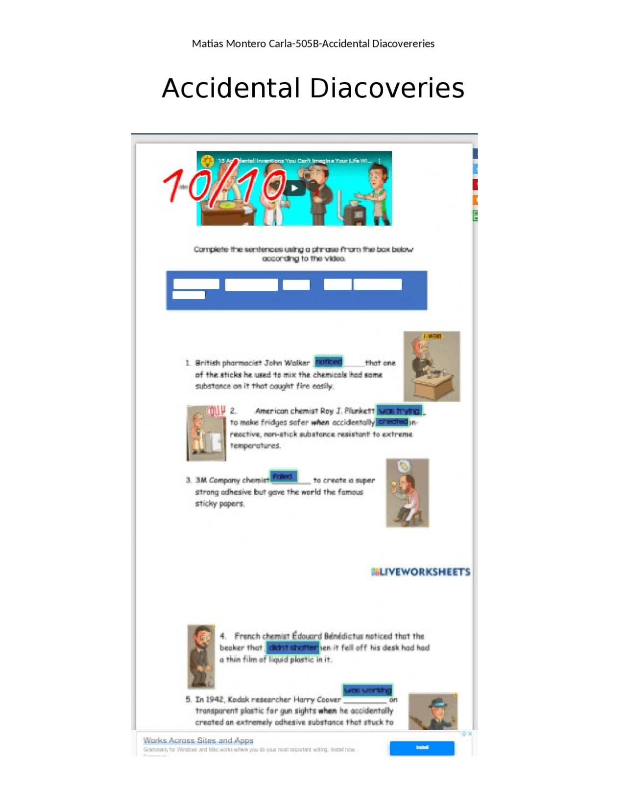 Accidental Discoveries - Docsity