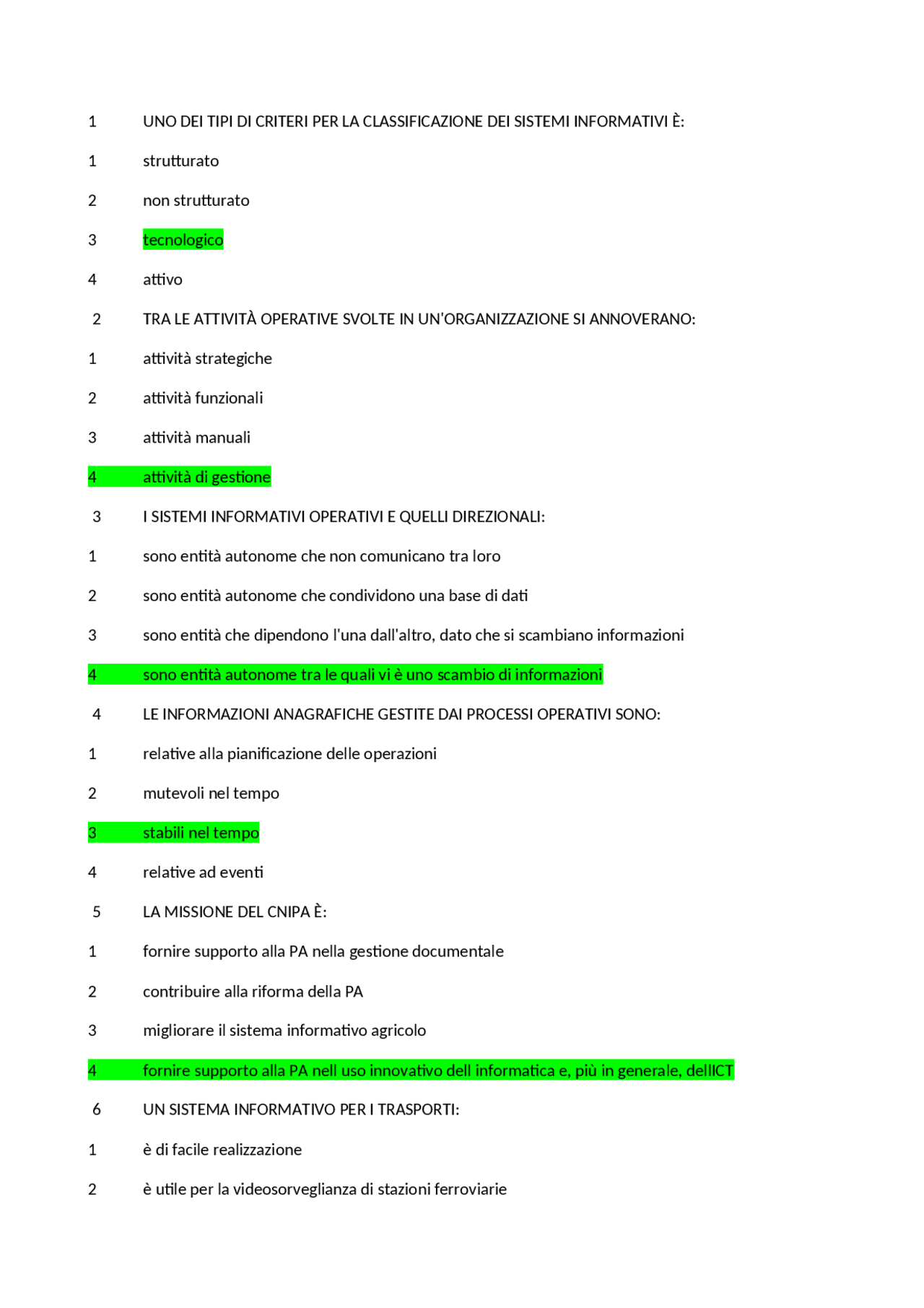 Risposte Esame Ricerca Informativi Prove Complete Ingegneria Gestionale