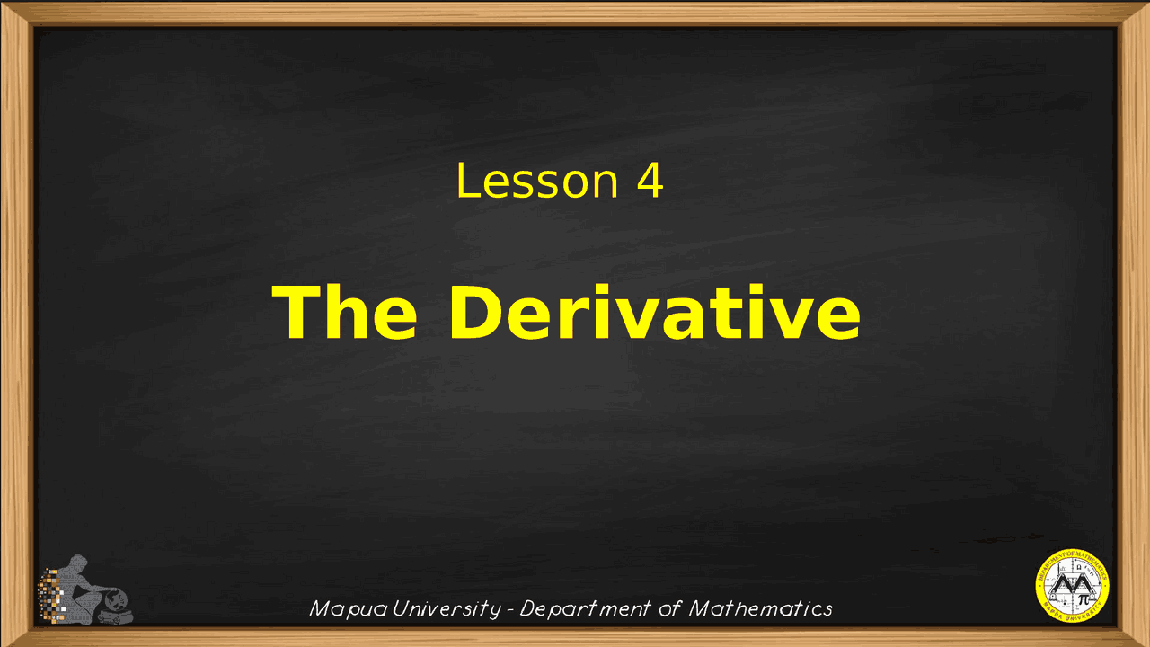 Industrial Engineering Calculus Lesson 4 - Docsity