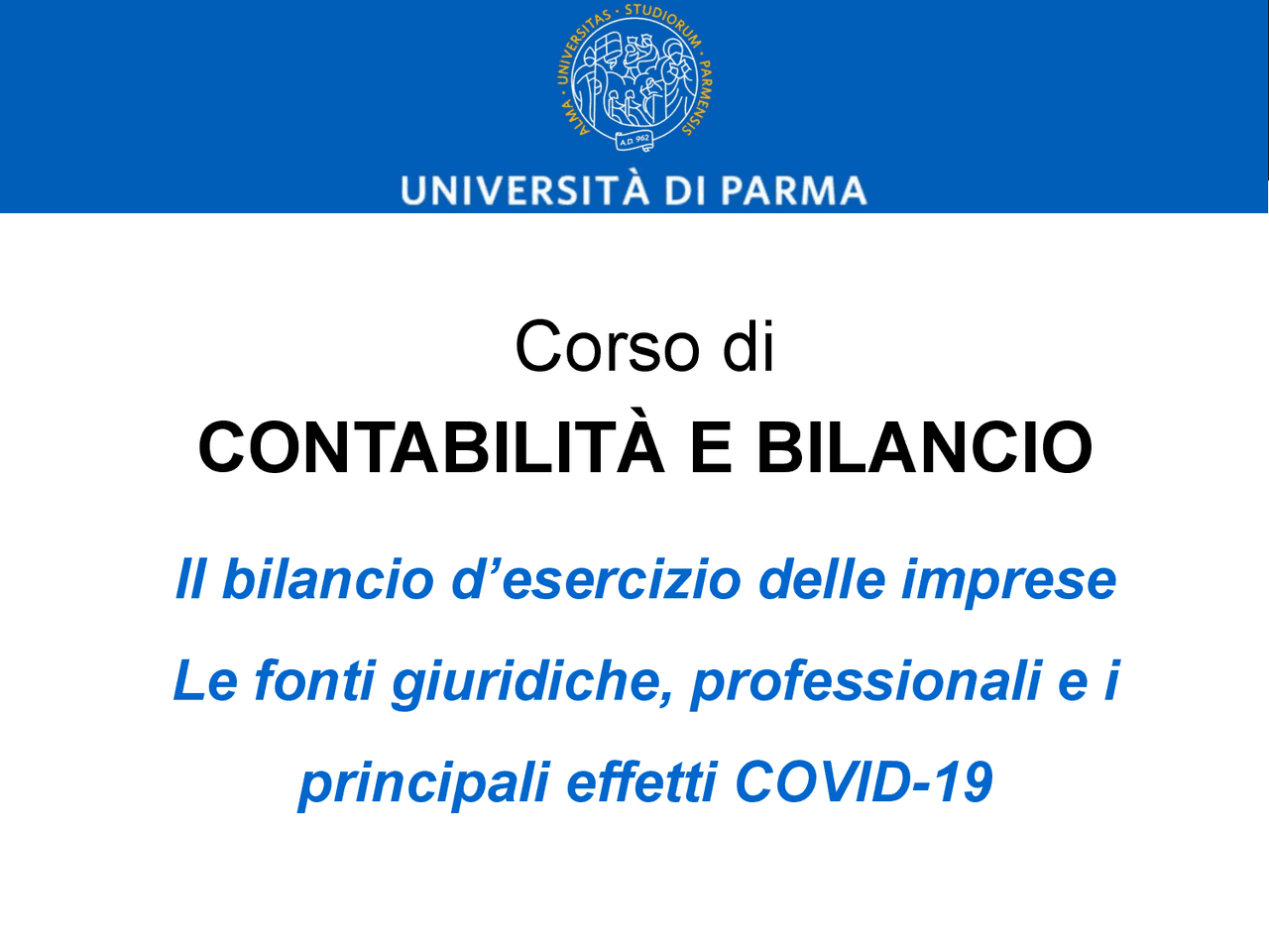 Parte Introduttiva Di Contabili E Bilancio Docsity