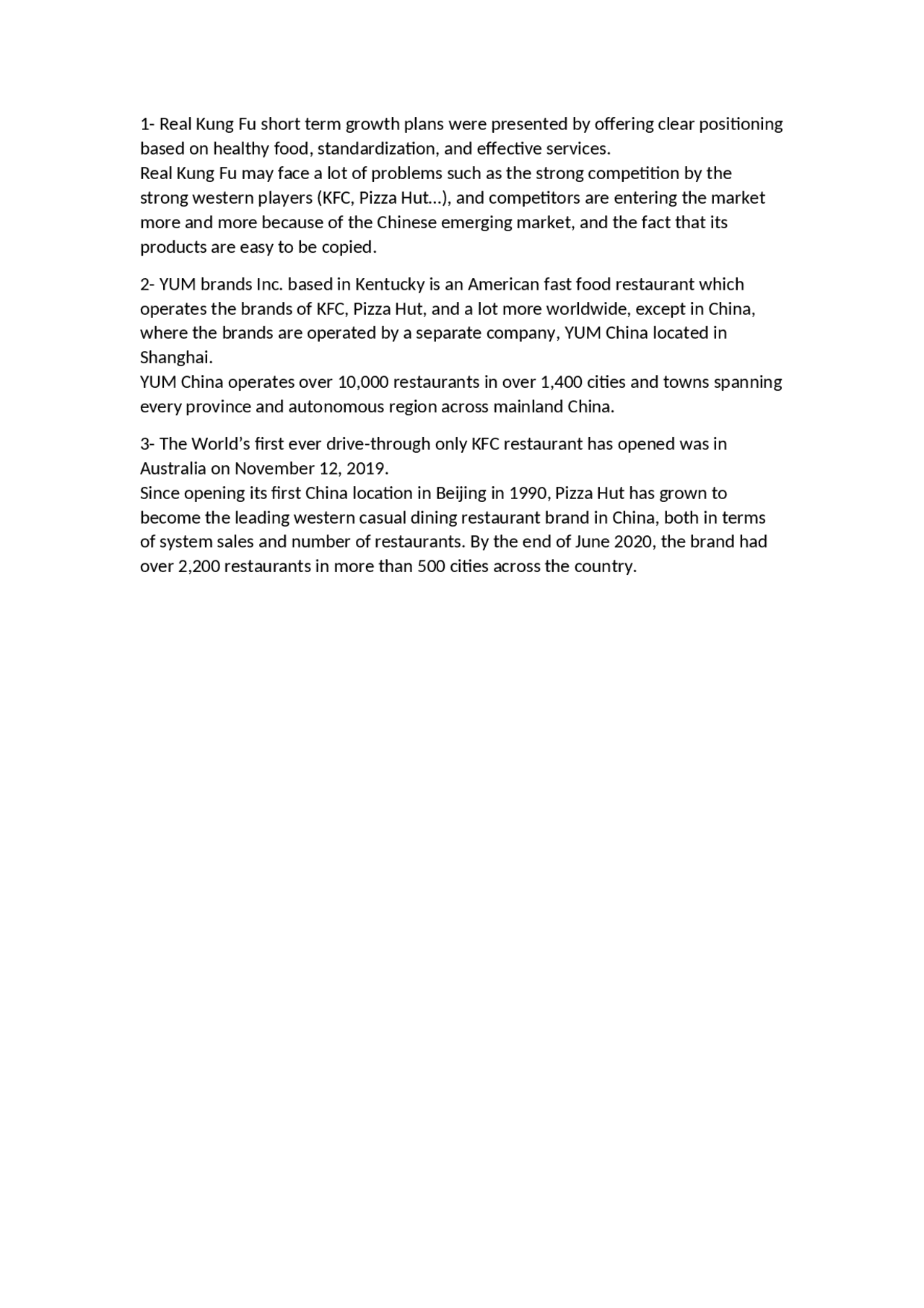 Chapter four's case study - Docsity