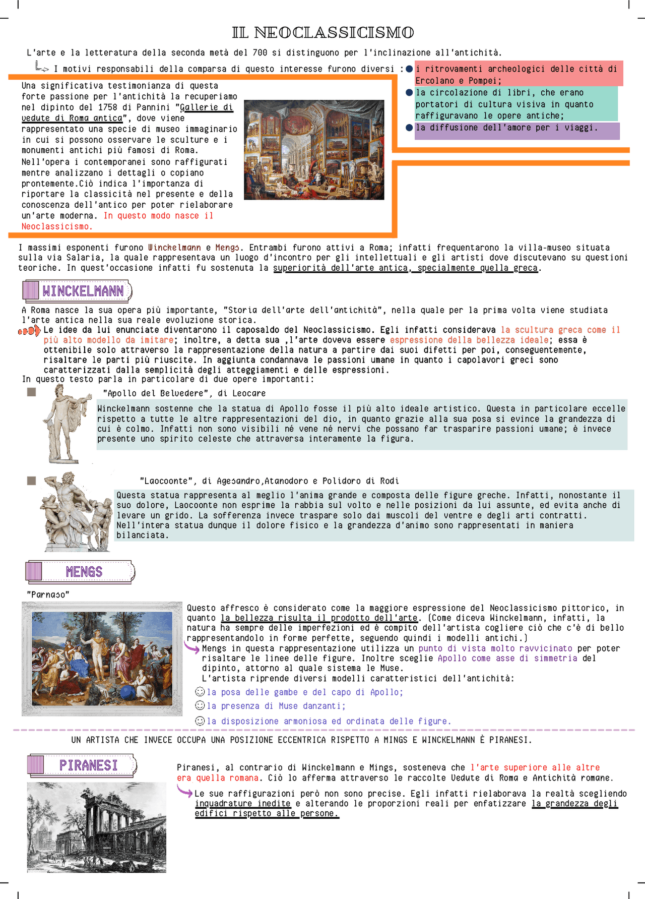 Il neoclassicismo- introduzione/ arte - Docsity