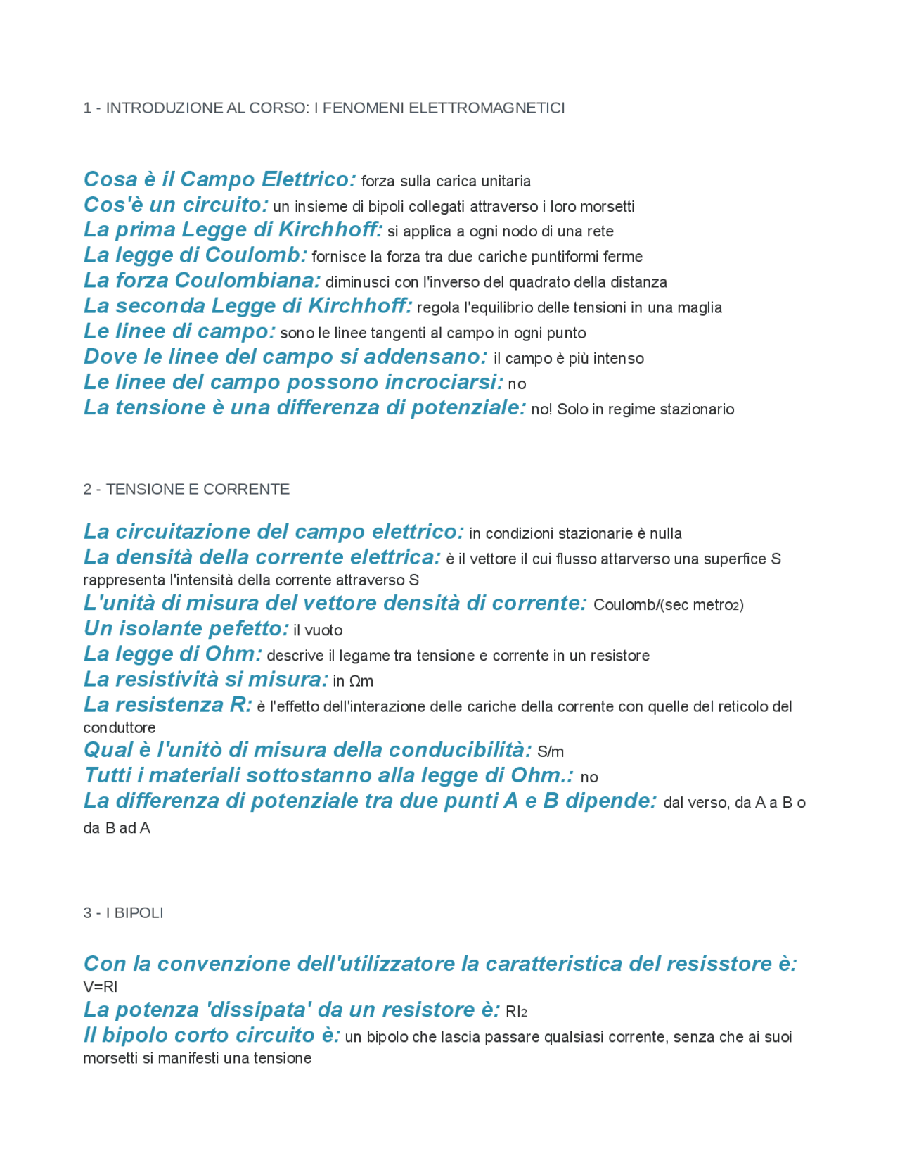 Principi Di Ingegneria Elettrica Docsity