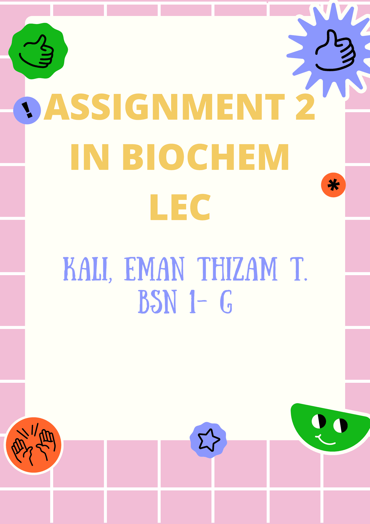 Biochem Activities And Understanding The Self Docsity