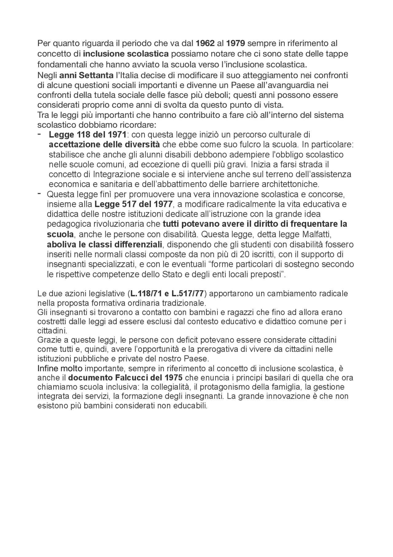Appunti Sulle Leggi Scolastiche Emanate Negli Anni 70 Docsity