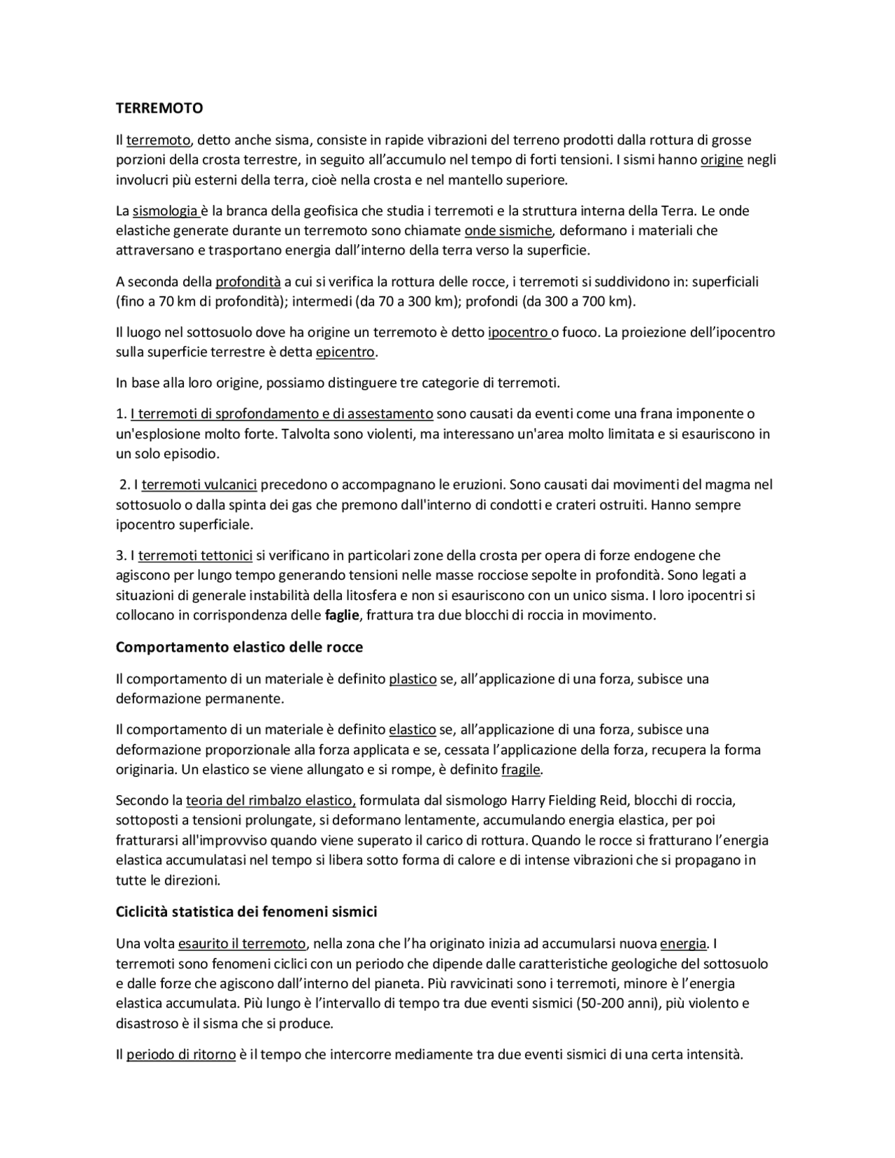Terremoti E Vulcani Scienze Della Terra Docsity
