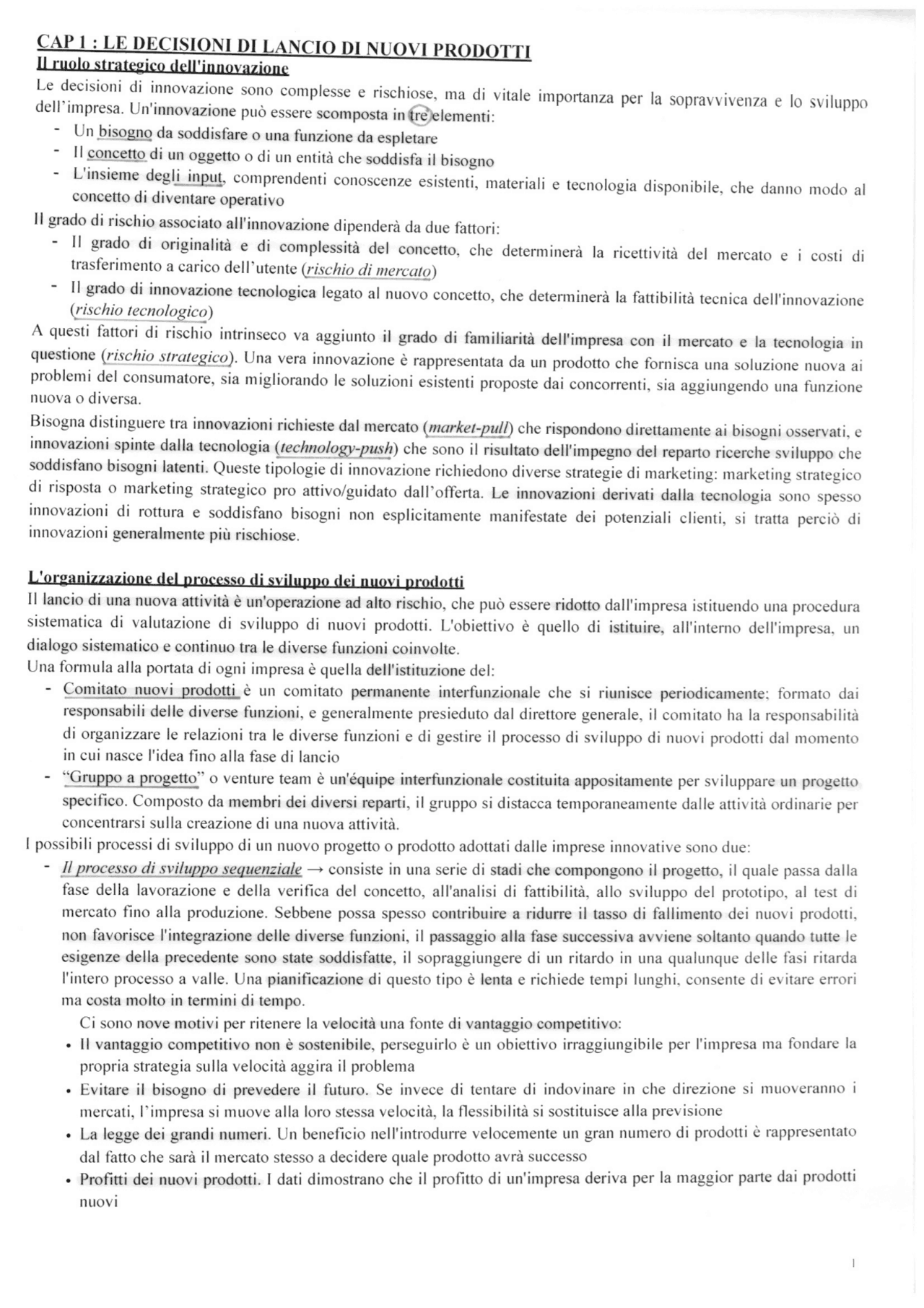 Riassunto Libro Prima Parte Docsity