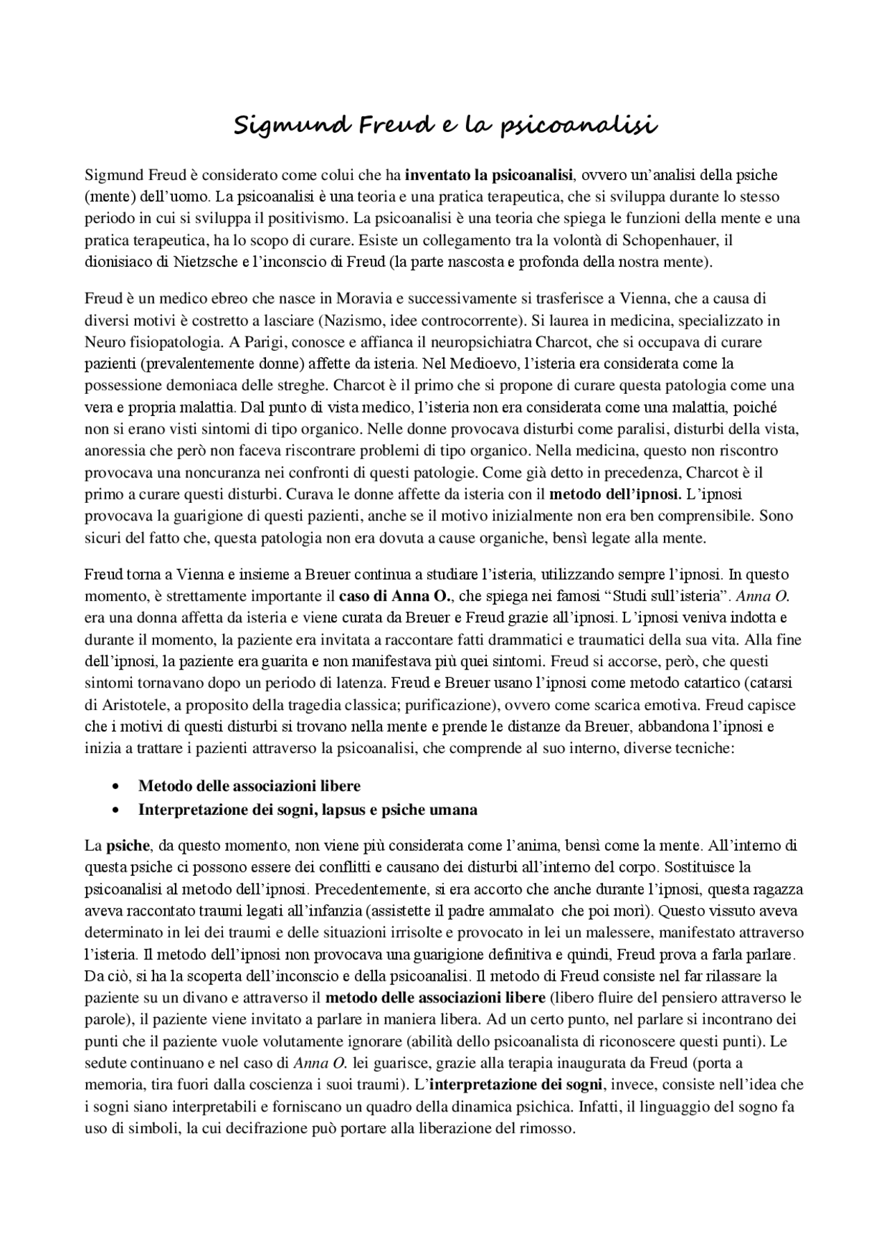 Sigmund Freud Appunti Docsity