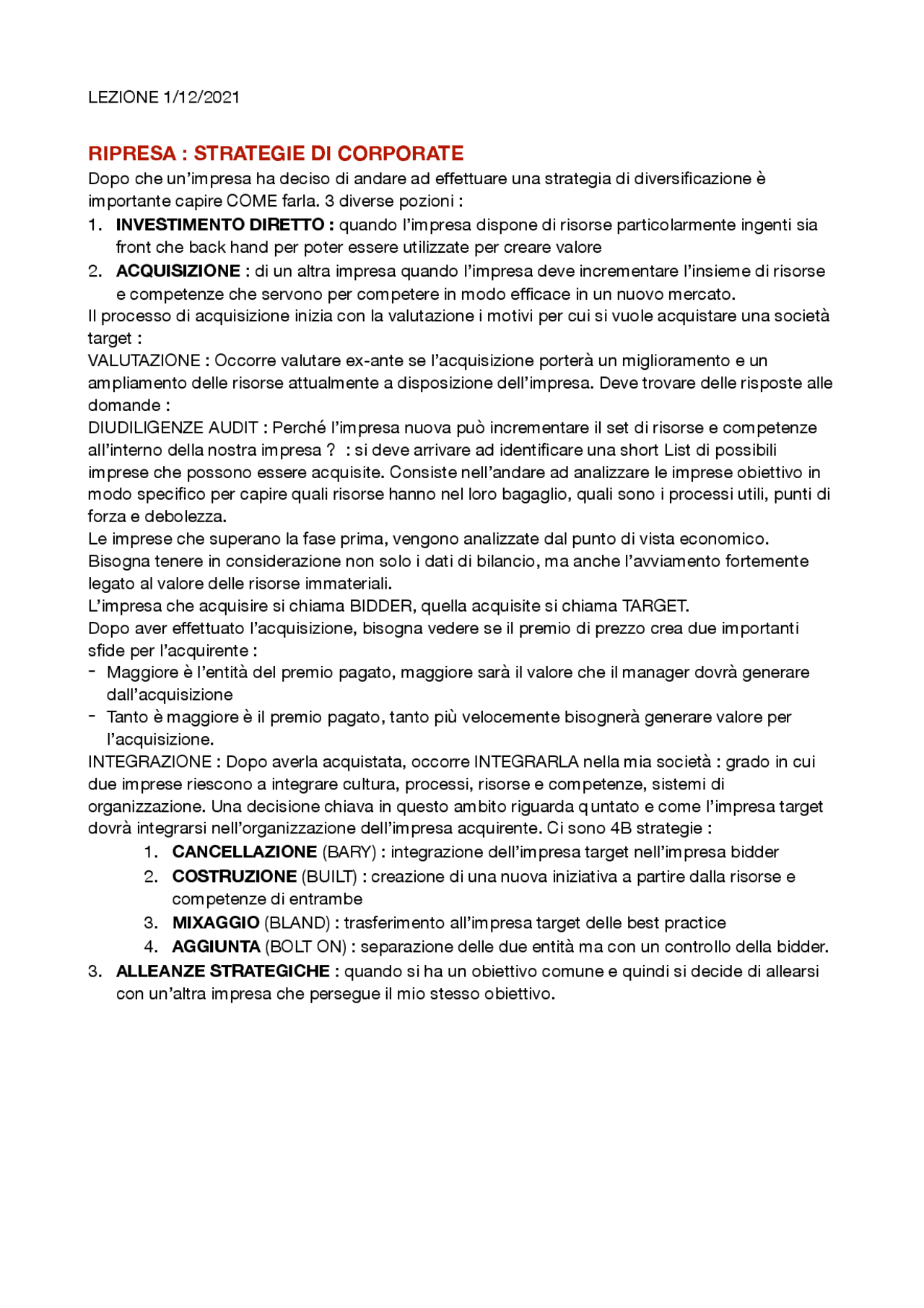 Integrazione Verticale Docsity