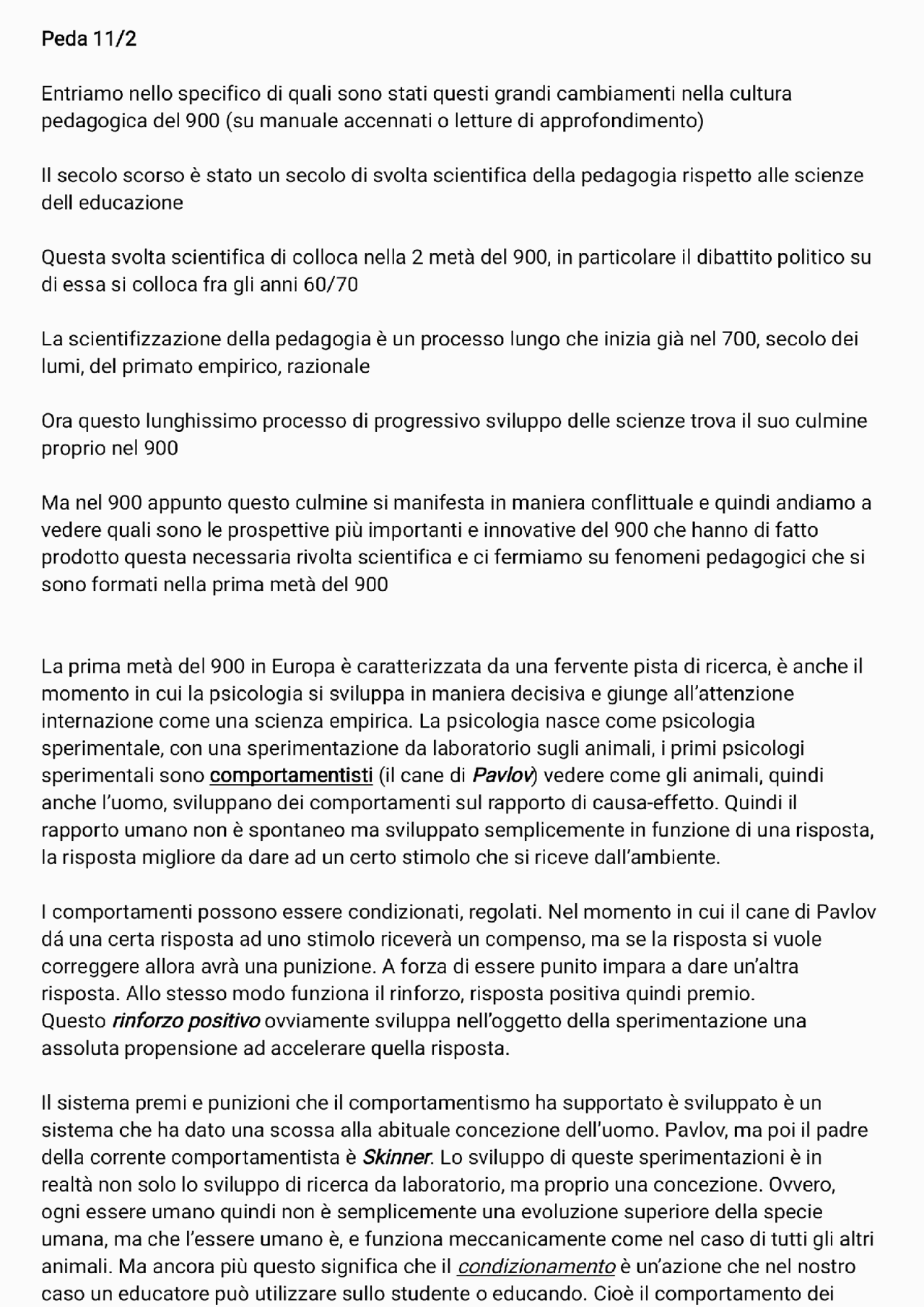 Appunti Pedagogia Generale Docsity
