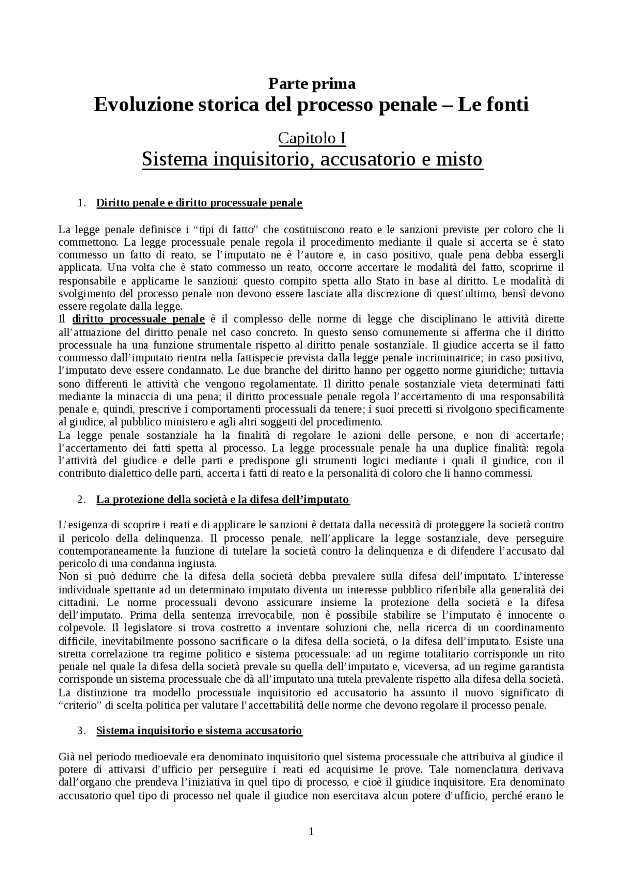 Riassunto Diritto Processuale Penale Docsity